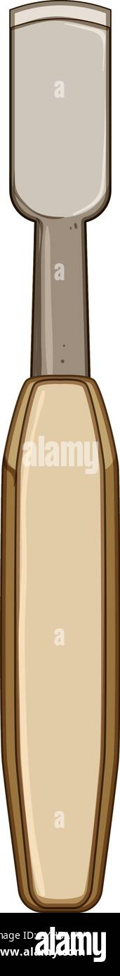 craft chisel carving cartoon vector illustration Stock Vector Image ...