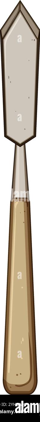 woodwork chisel carving cartoon vector illustration Stock Vector Image ...