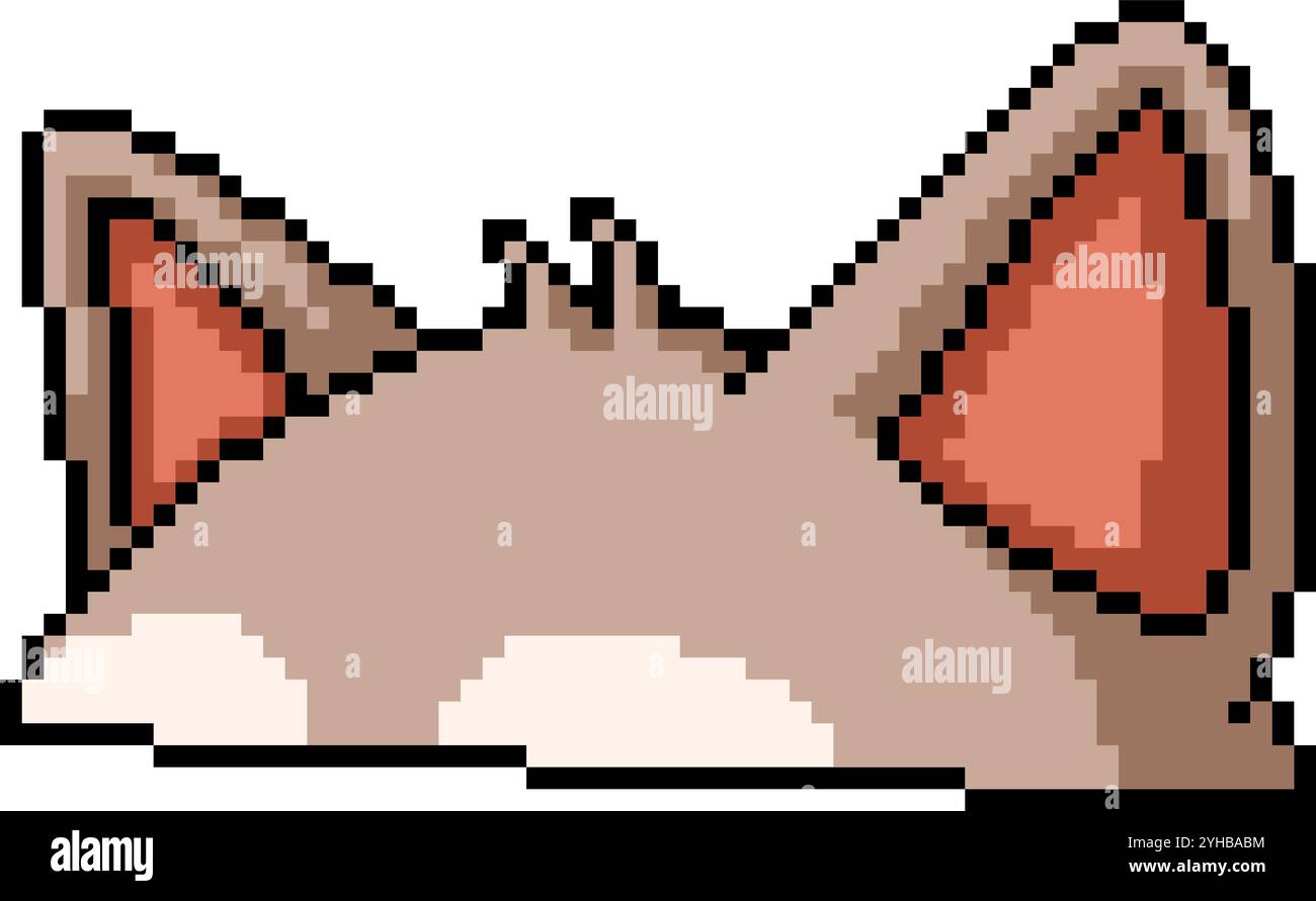 pixel art of cat ear hat isolated background Stock Vector Image & Art ...