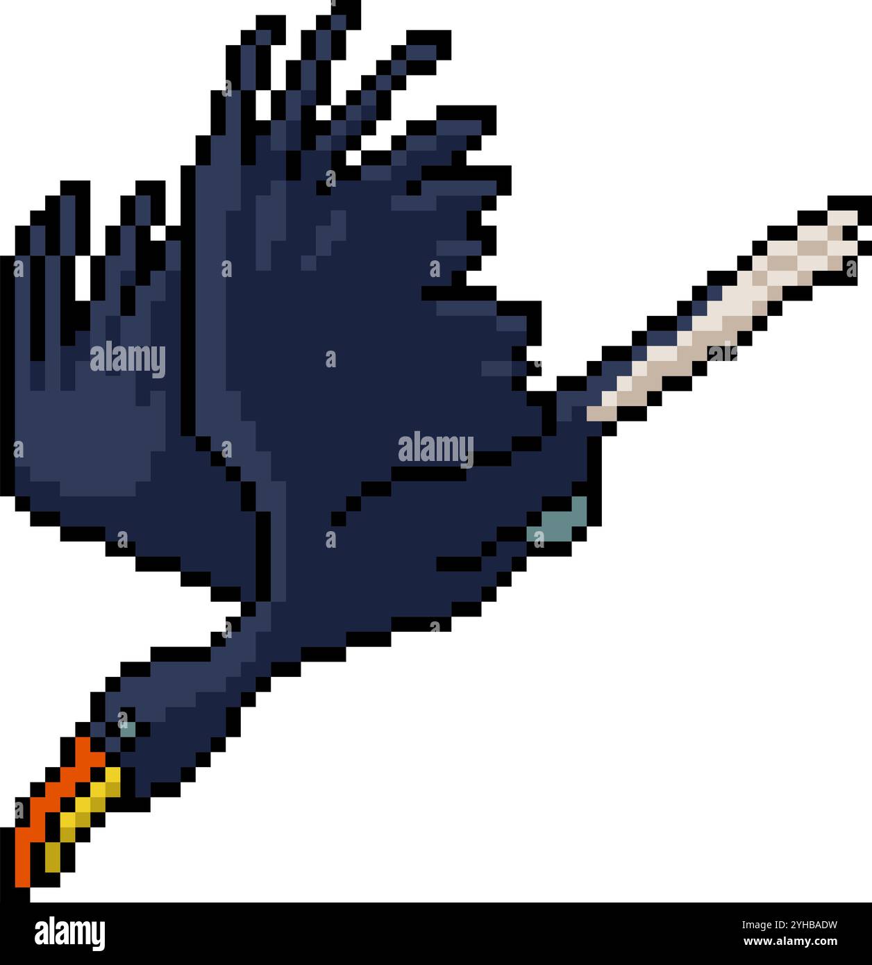 pixel art of bird dive fast isolated background Stock Vector Image ...