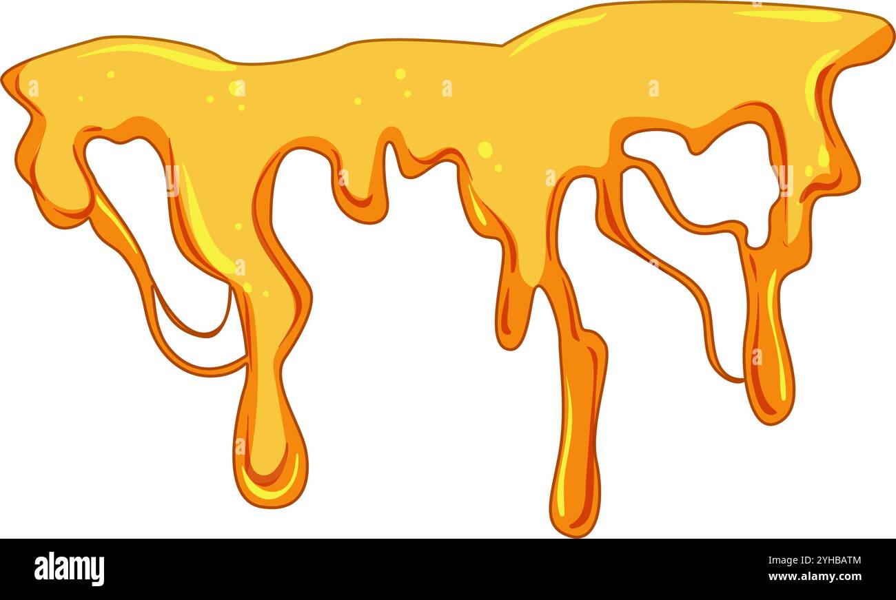 surface dripping oil stain cartoon vector illustration Stock Vector ...
