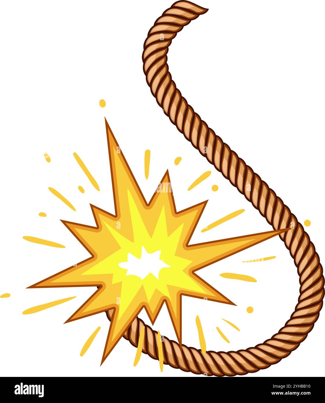 blasting dynamite fuse cartoon vector illustration Stock Vector Image ...