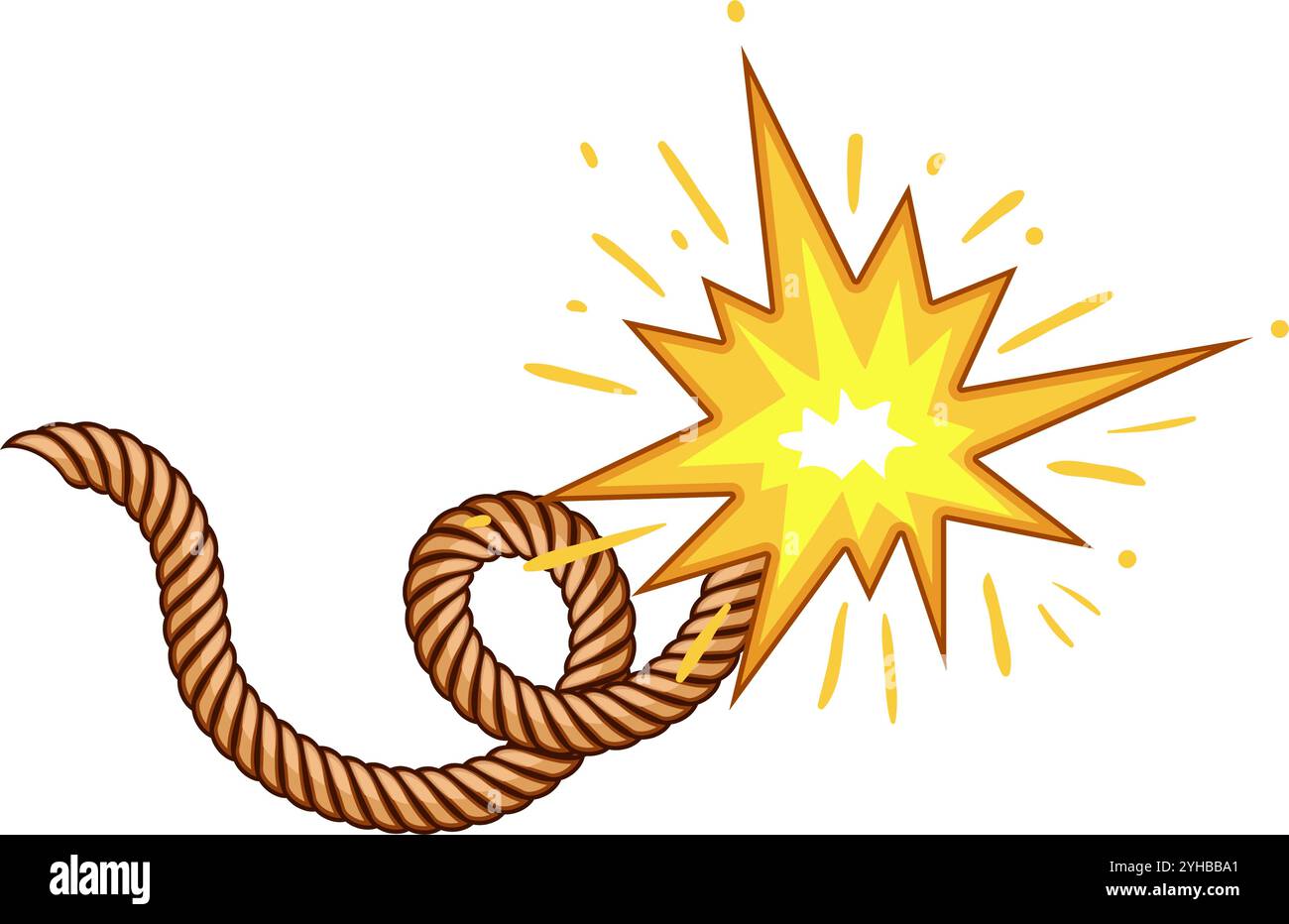 trigger dynamite fuse cartoon vector illustration Stock Vector Image ...