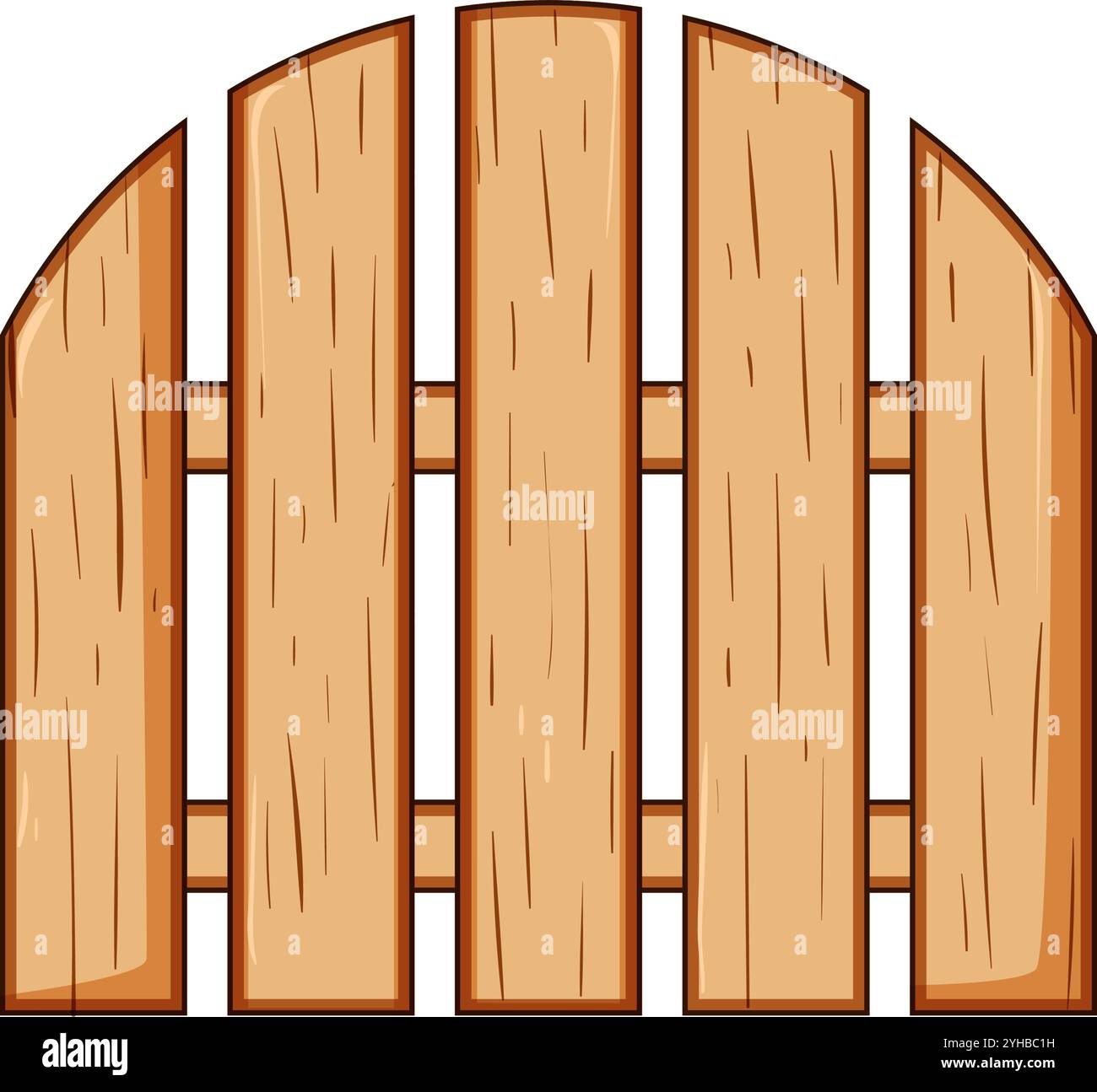 gates fence wood cartoon vector illustration Stock Vector Image & Art ...
