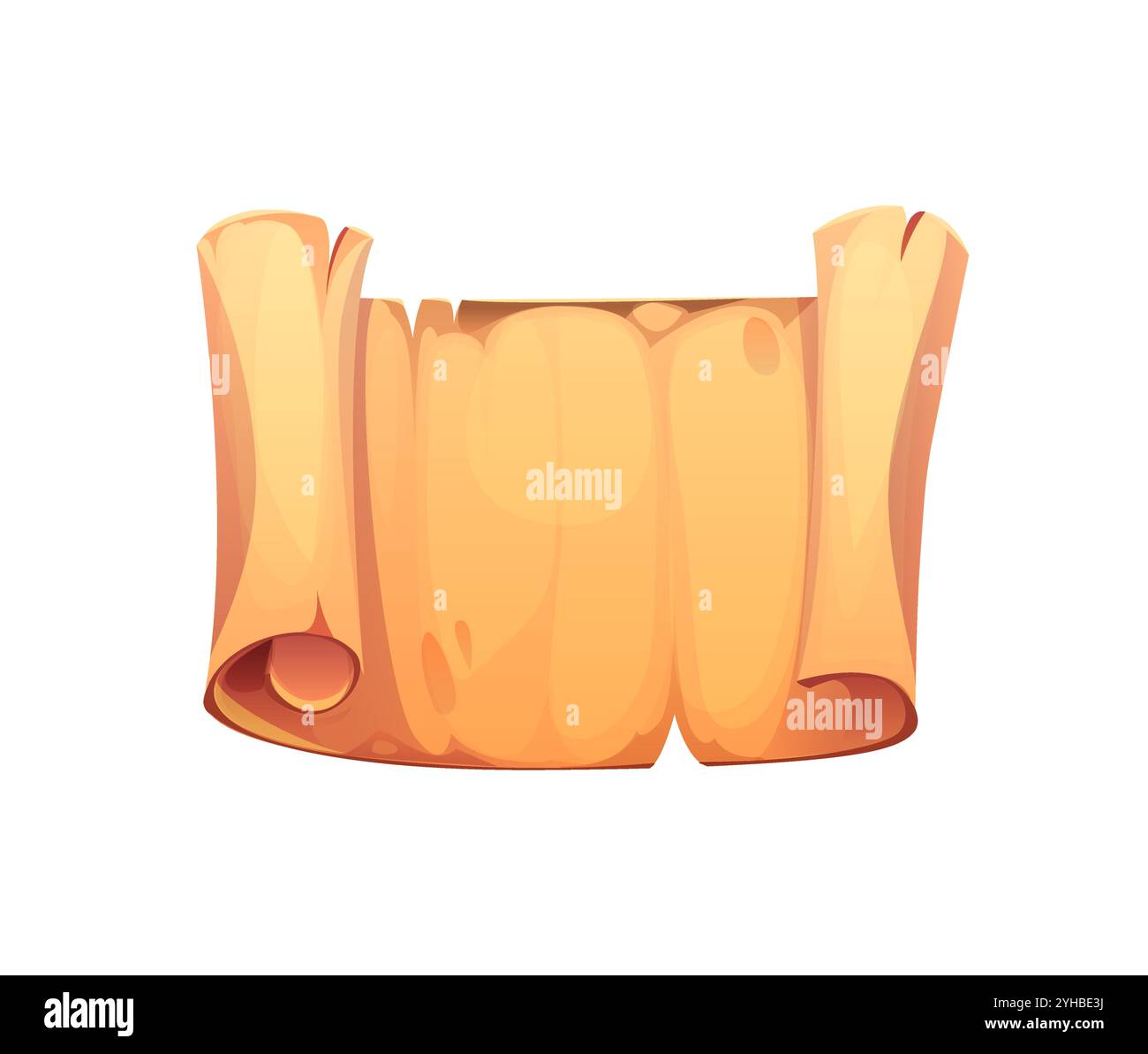 Cartoon pirate old scroll, paper map. Filibuster antique parchment ...