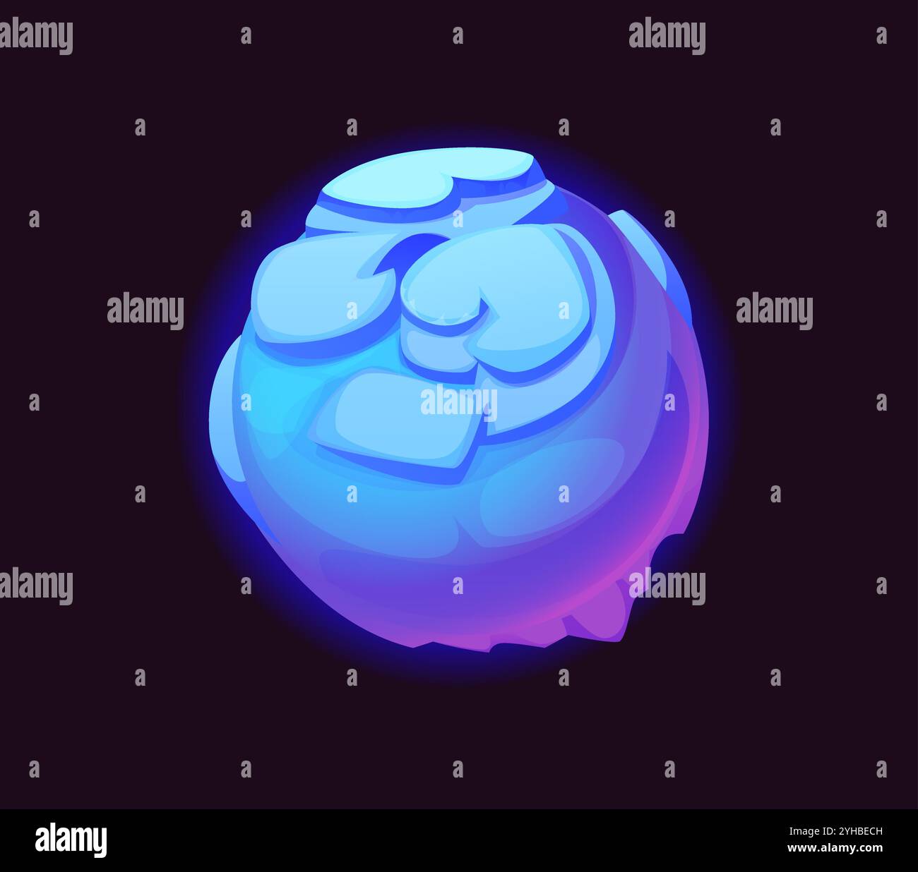 Frozen earth planet in space Stock Vector Images - Alamy