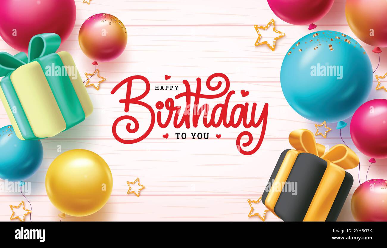 Birthday greeting vector template design. Happy birthday greeting text ... Birthday greeting vector template design. Happy birthday greeting text ...