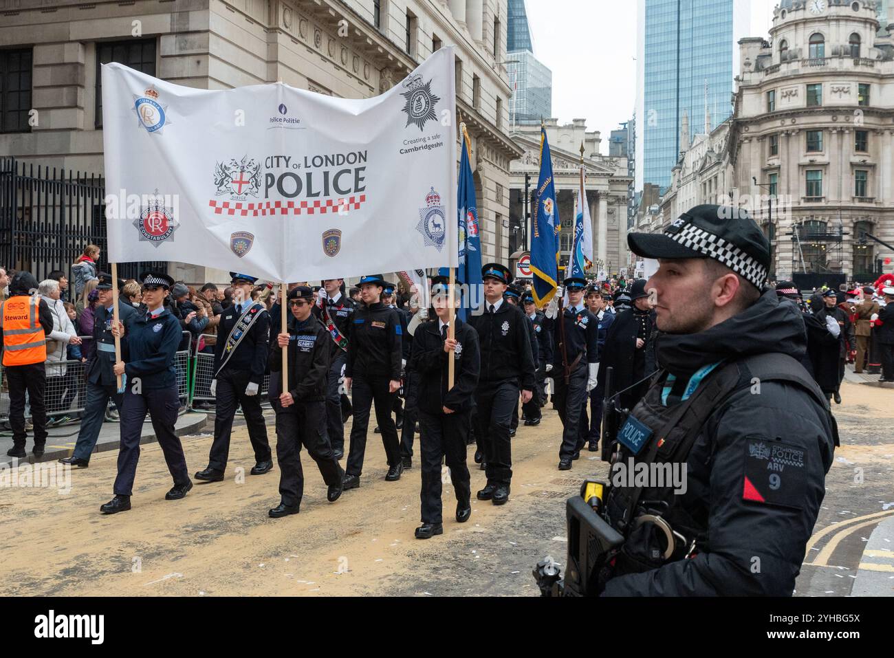 Volunteer Police Cadets group at the Lord Mayor's Show parade 2024 in ...