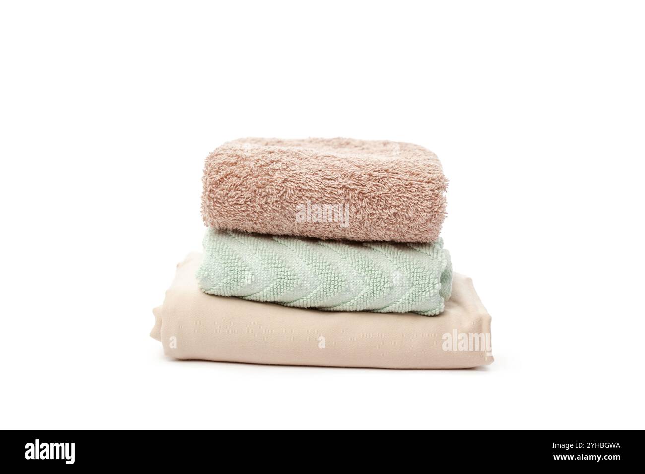 stack of clothing isolated on white Stock Photo - Alamy