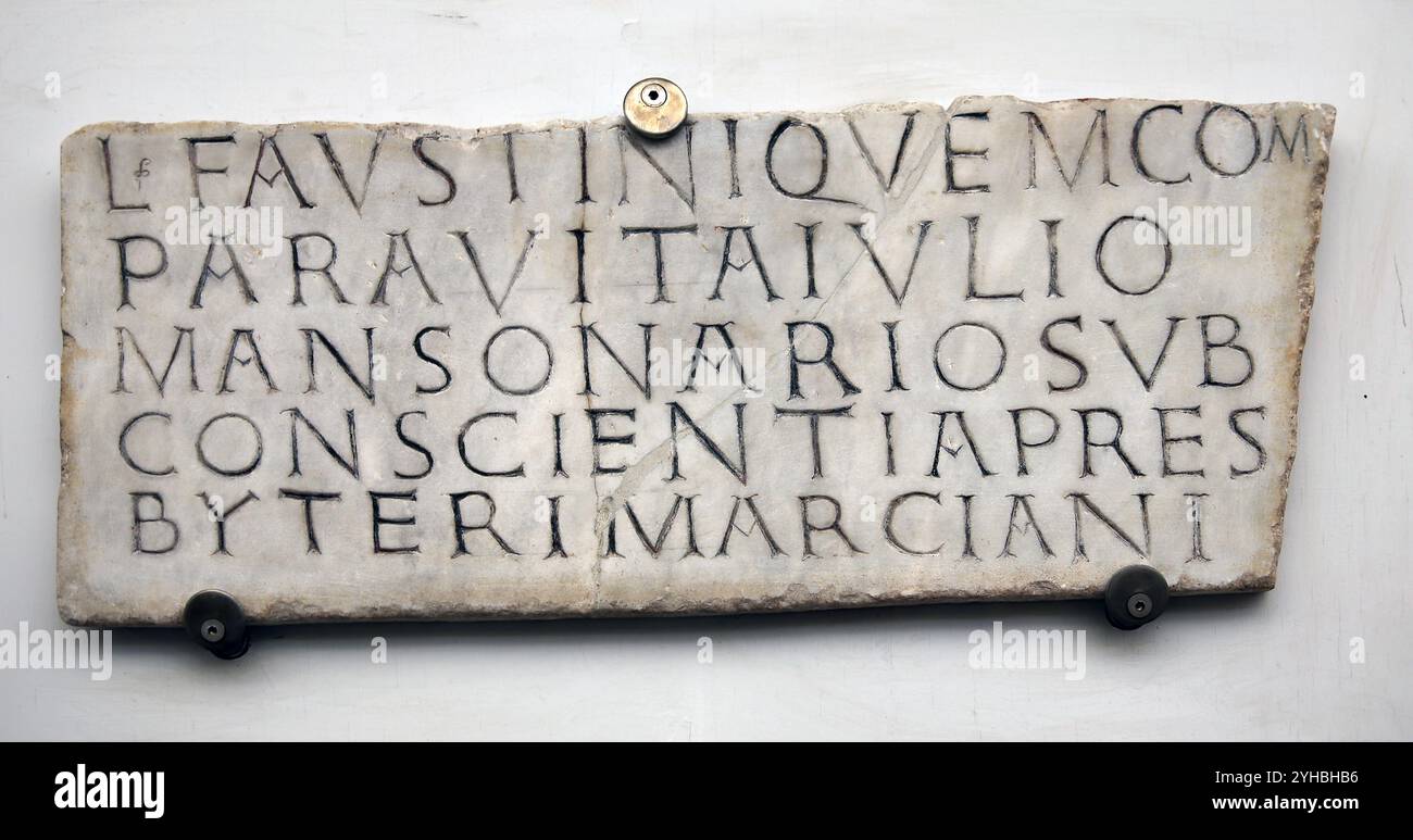 Purchase of a tomb. Faustinus bought the tomb from the mansionarus ...