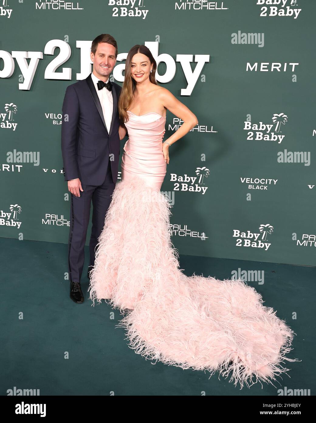 Evan Spiegel and Miranda Kerr attend the 2024 Baby2Baby Gala at Pacific ...