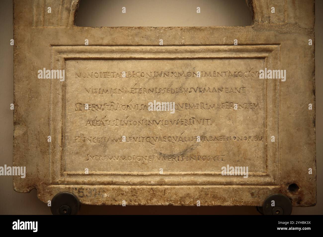 Roman slab dedicated to the slave Nothus, archivist (librarius manu ...