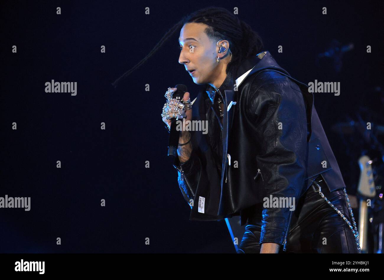 Italian singer Ghali during his show at Unipol arena, Casalecchio (Bo ...