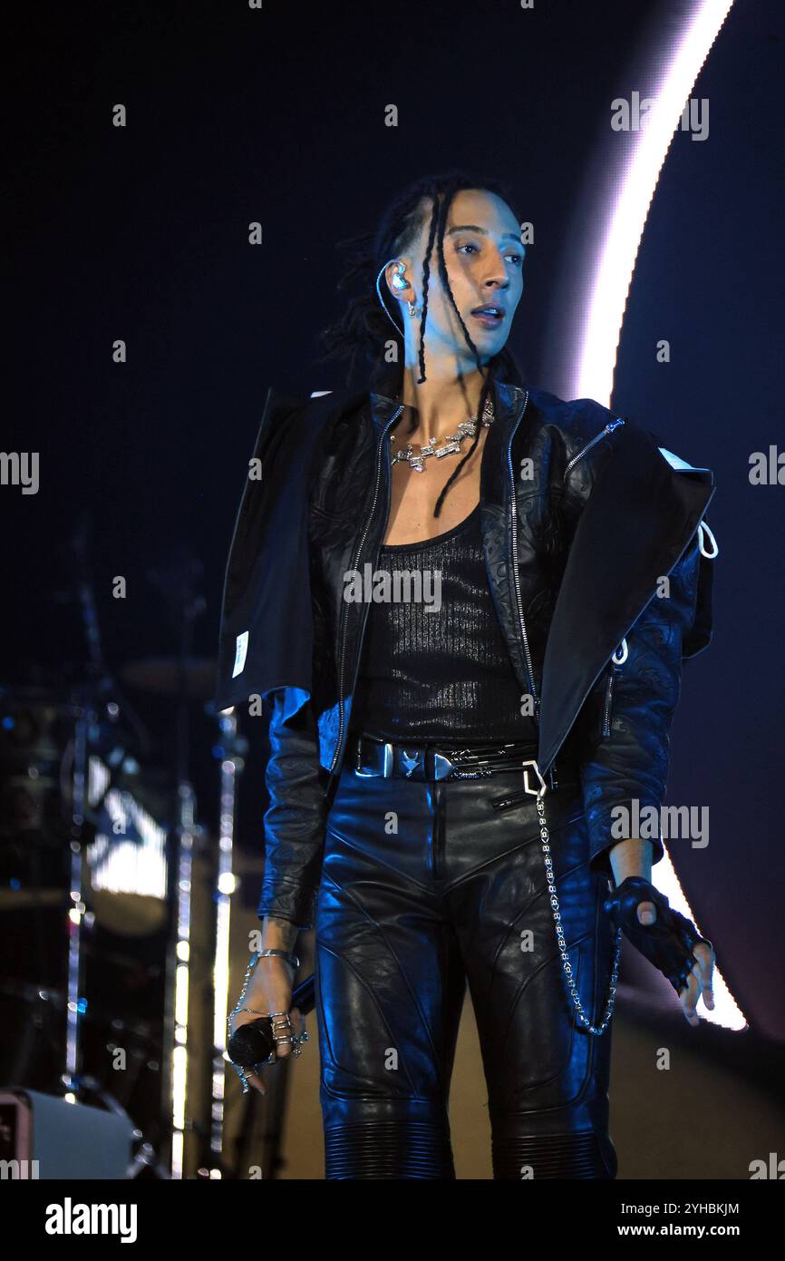 Italian singer Ghali during his show at Unipol arena, Casalecchio (Bo ...