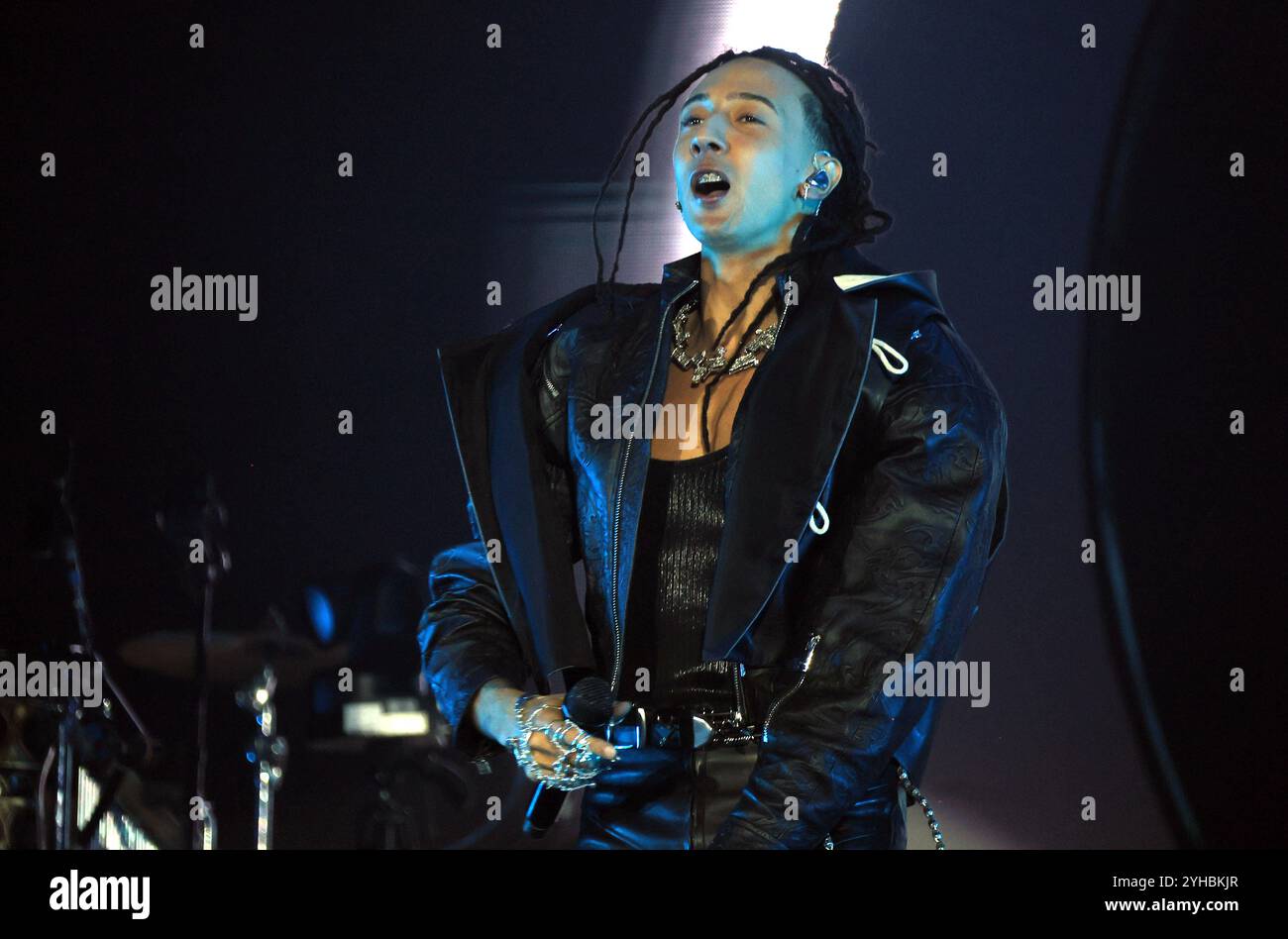 Italian singer Ghali during his show at Unipol arena, Casalecchio (Bo ...
