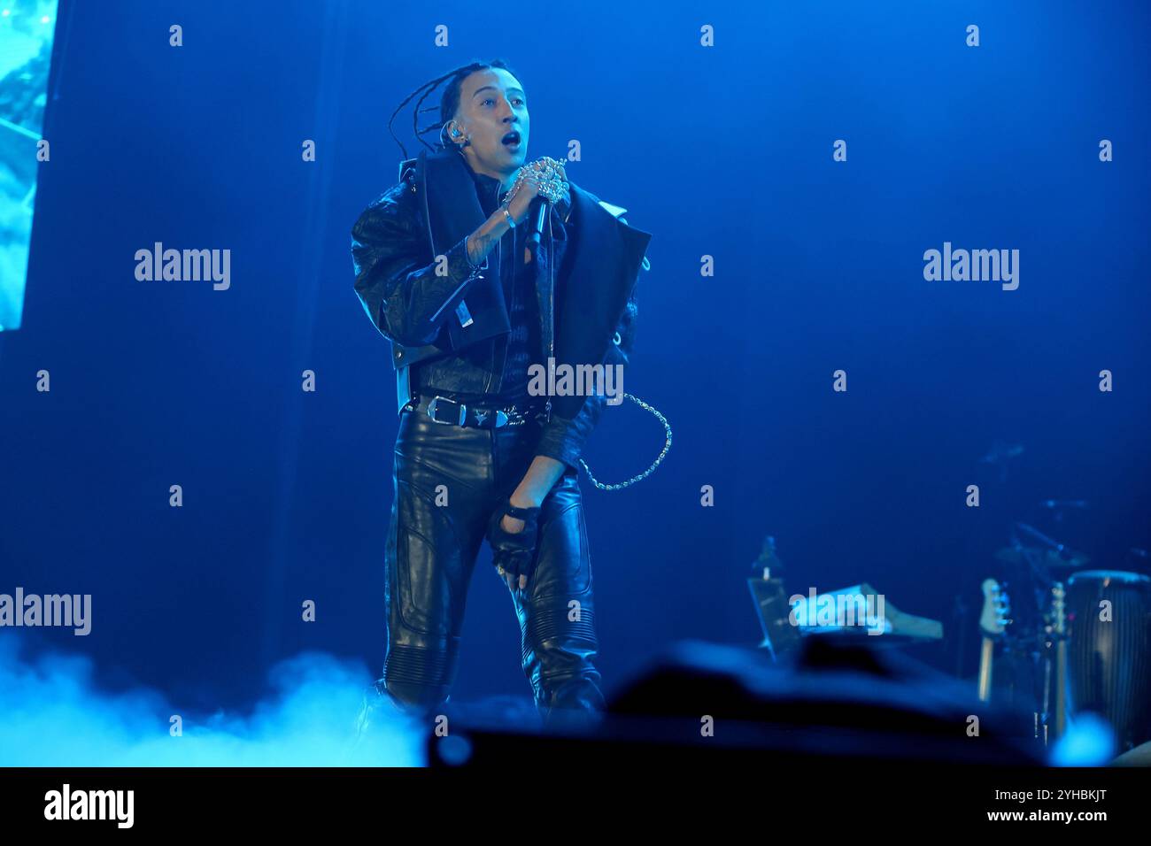 Italian singer Ghali during his show at Unipol arena, Casalecchio (Bo ...