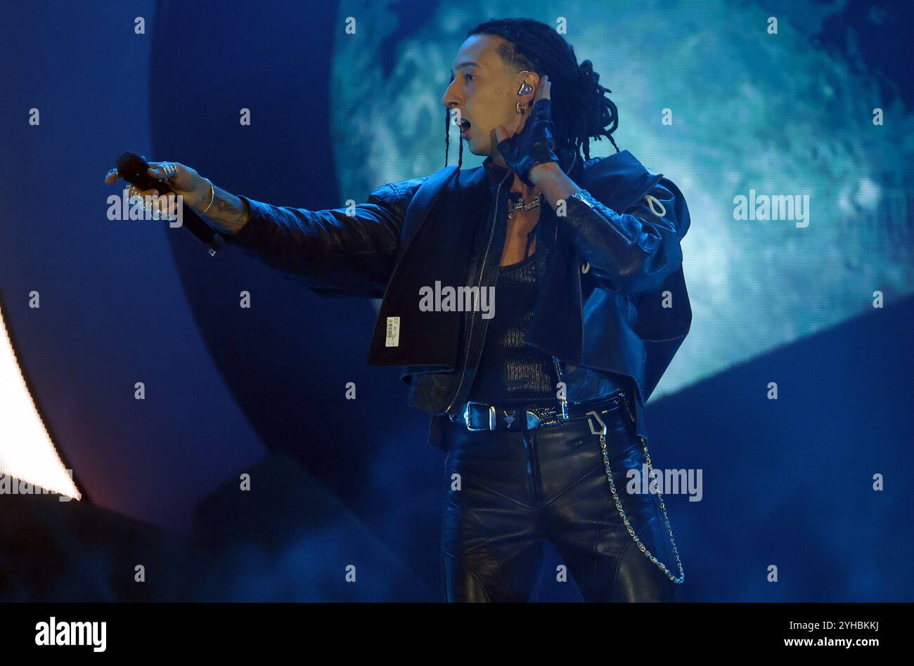 Italian singer Ghali during his show at Unipol arena, Casalecchio (Bo ...