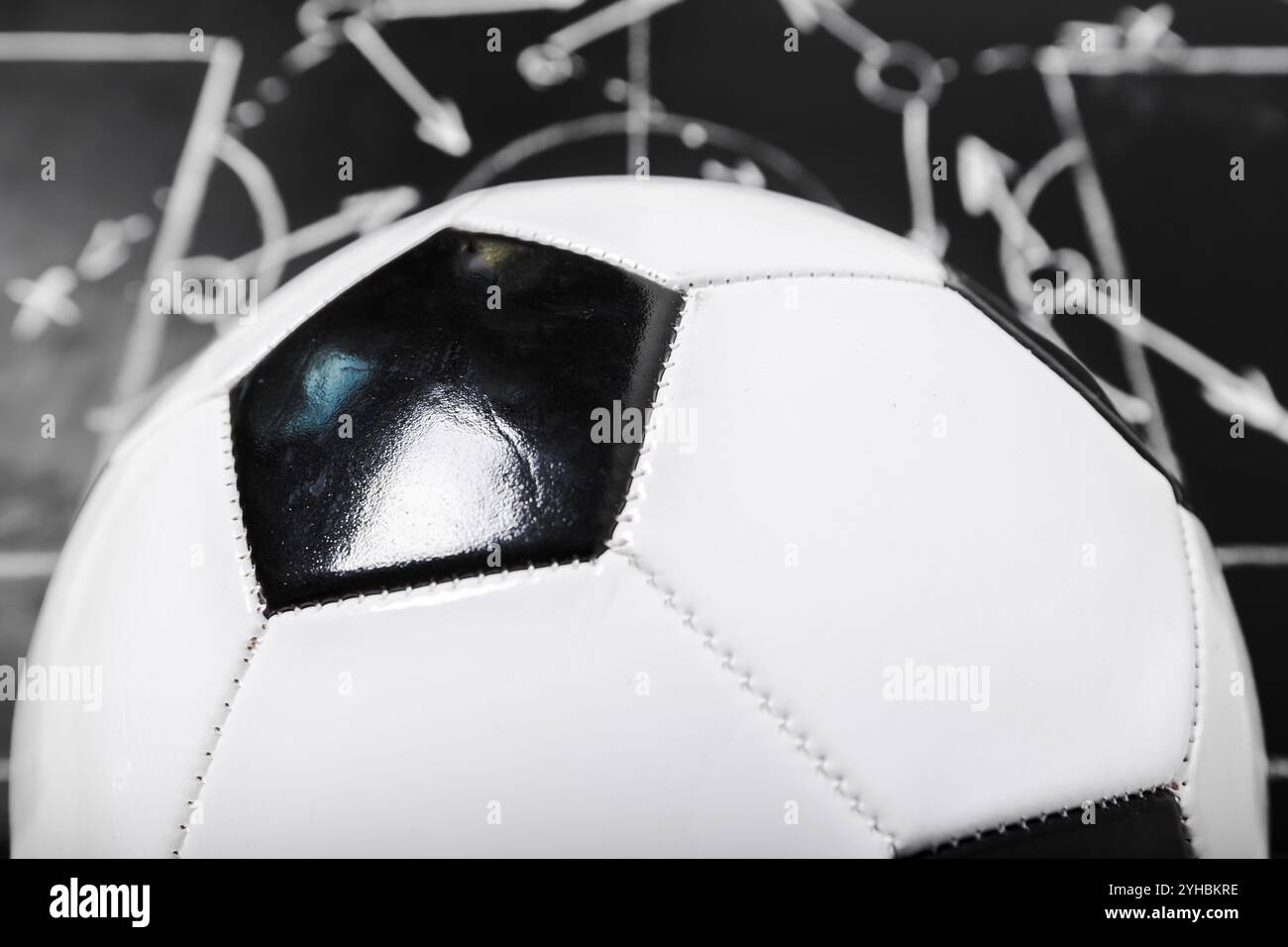 Soccer plan chalk board with formation tactic Stock Photo - Alamy