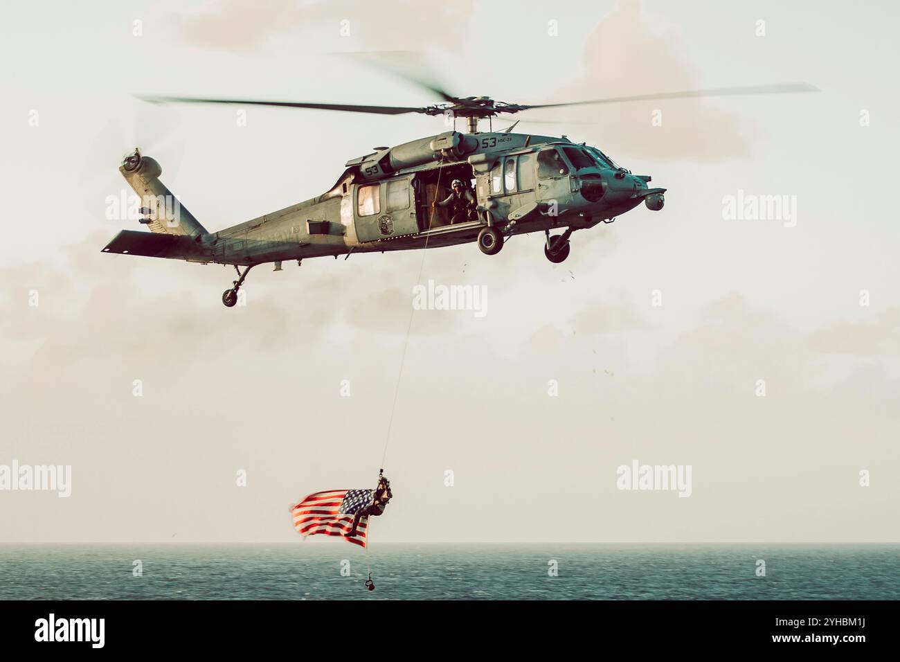 A U.S. Navy MH-60S Sea Hawk attached to Helicopter Sea Squadron (HSC ...