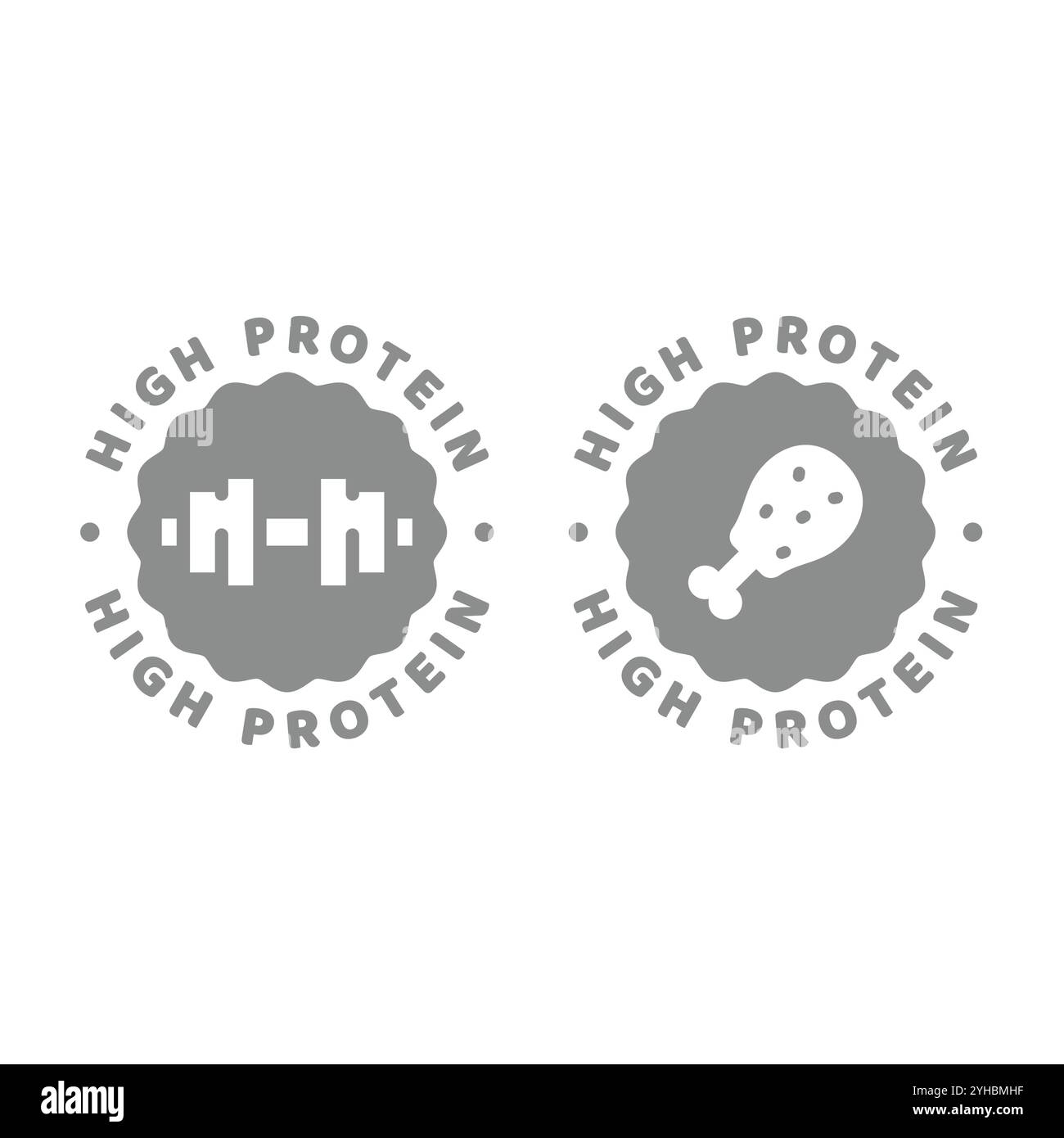 High protein vector label. Sticker for food or supplements Stock Vector ...