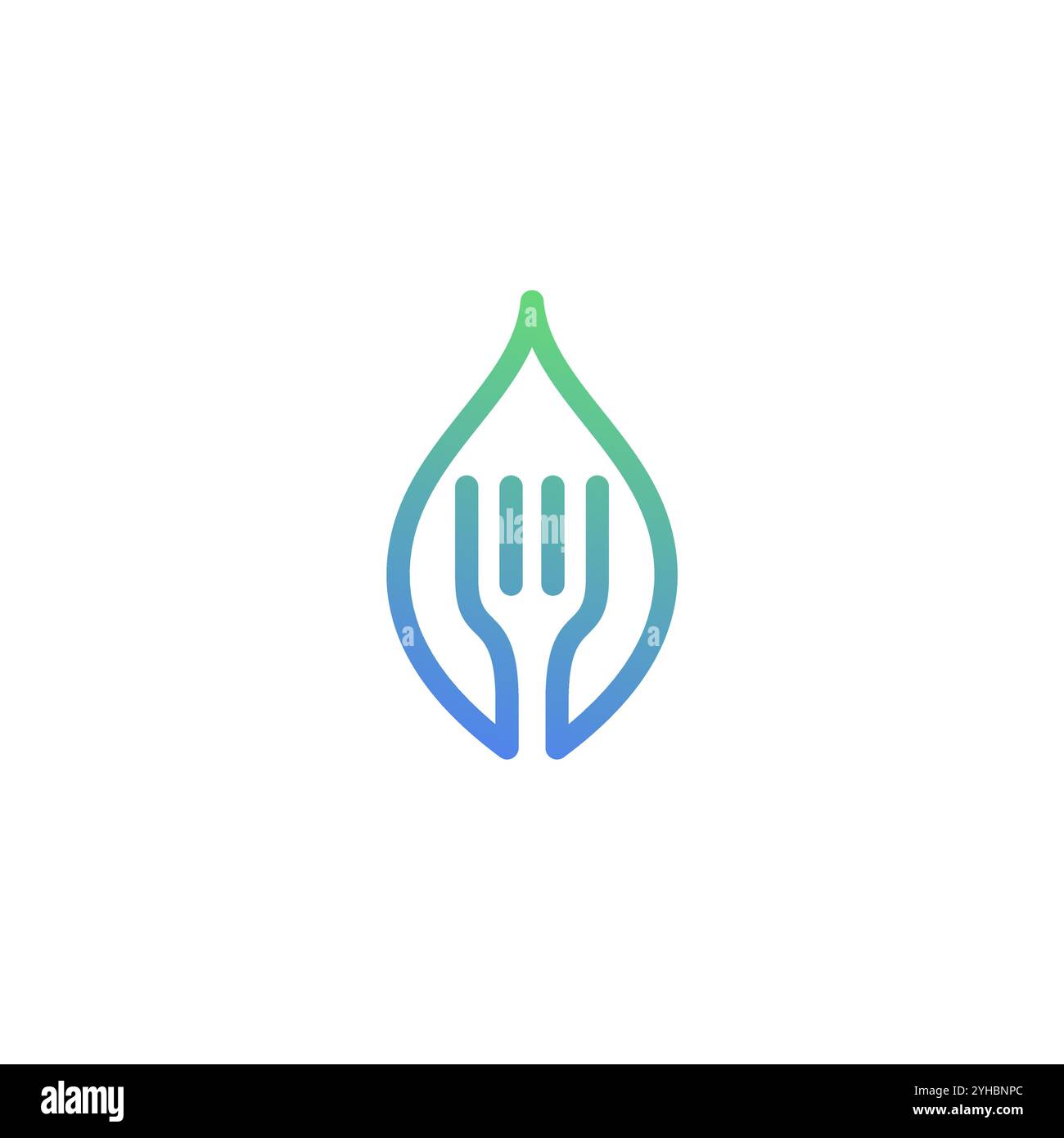 Leaf fork logo hi-res stock photography and images - Alamy