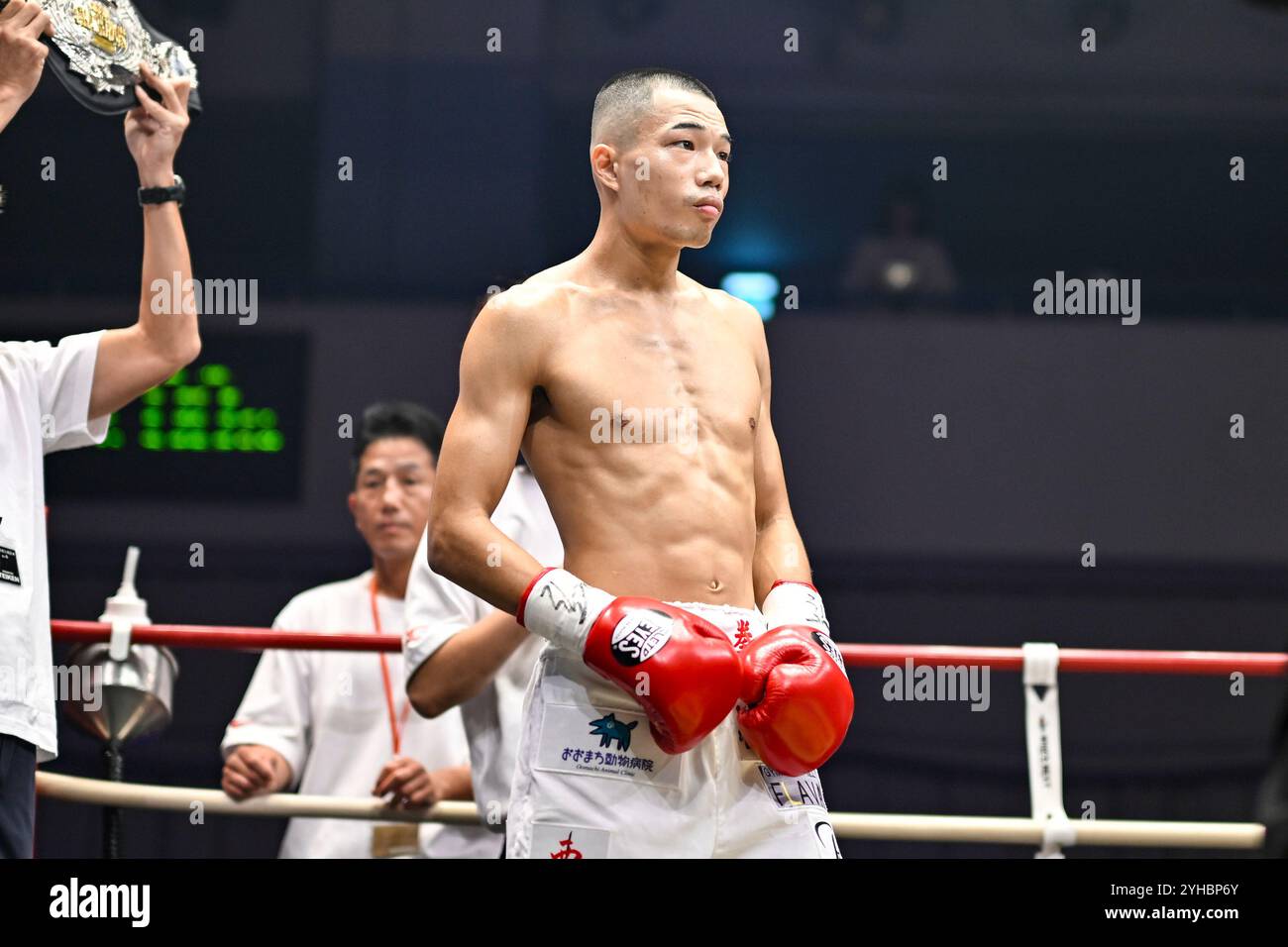 Riku Masuda before the Japanese bantamweight title bout at Korakuen Hall in Tokyo, Japan on ...