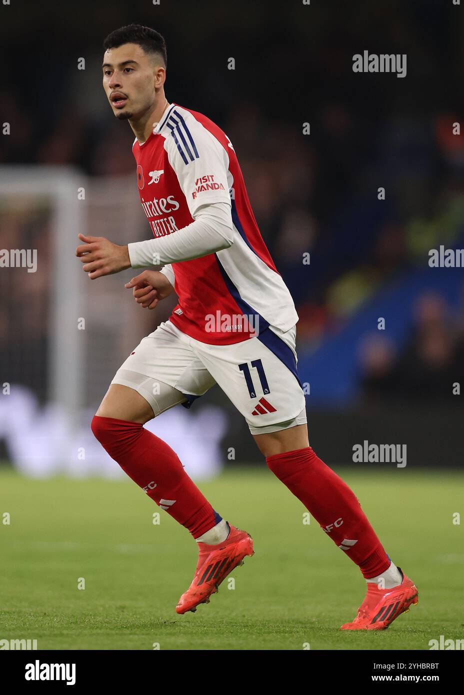 London, England, 10th November 2024. Gabriel Martinelli of Arsenal ...