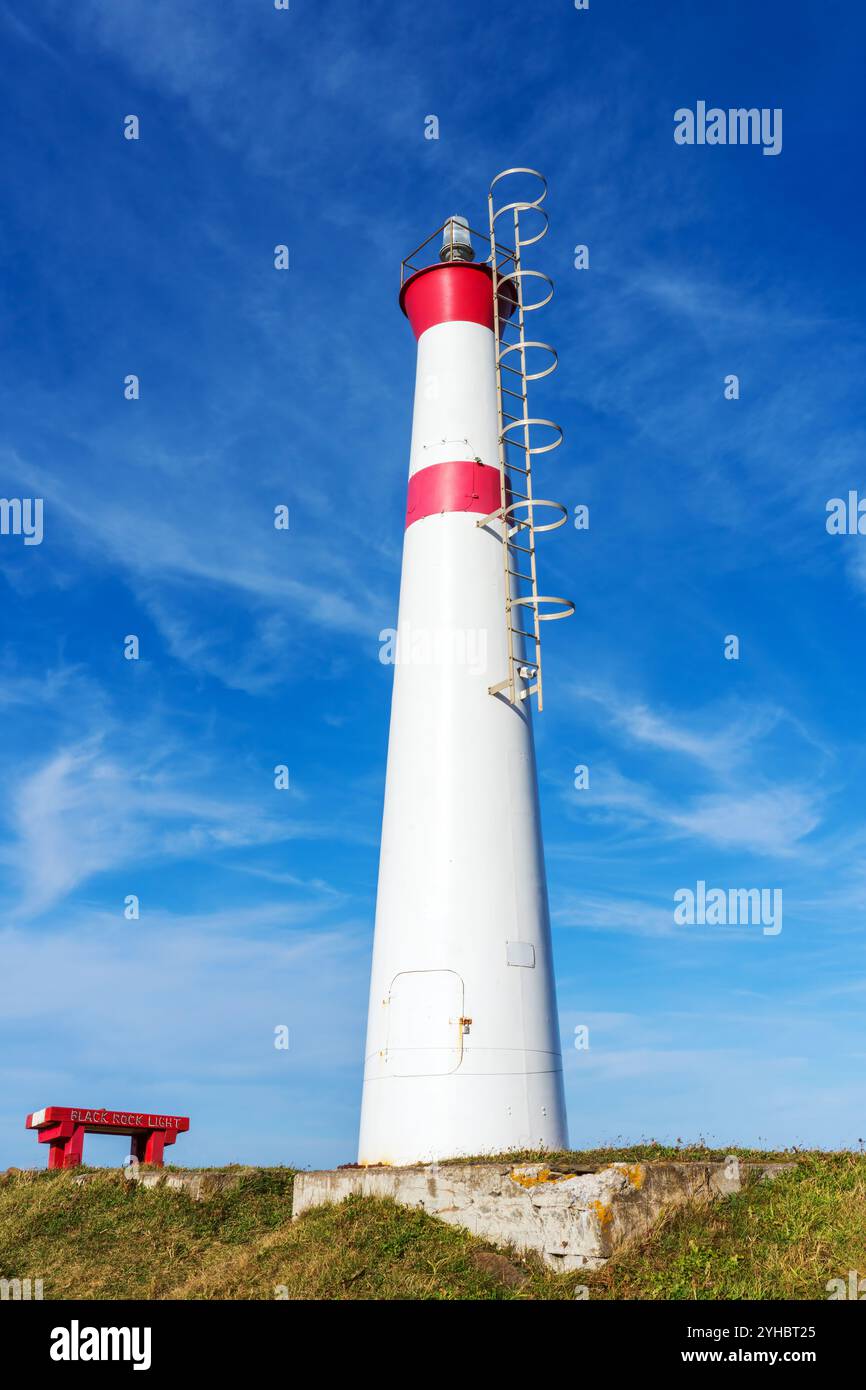 The Black Rock Lighthouse is a workng fiberglass round tower built in ...