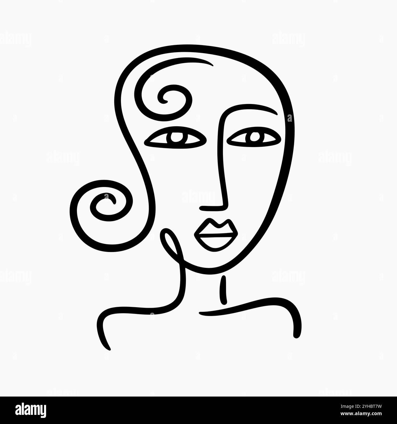 Minimalistic one line drawing Black and White Stock Photos & Images - Alamy