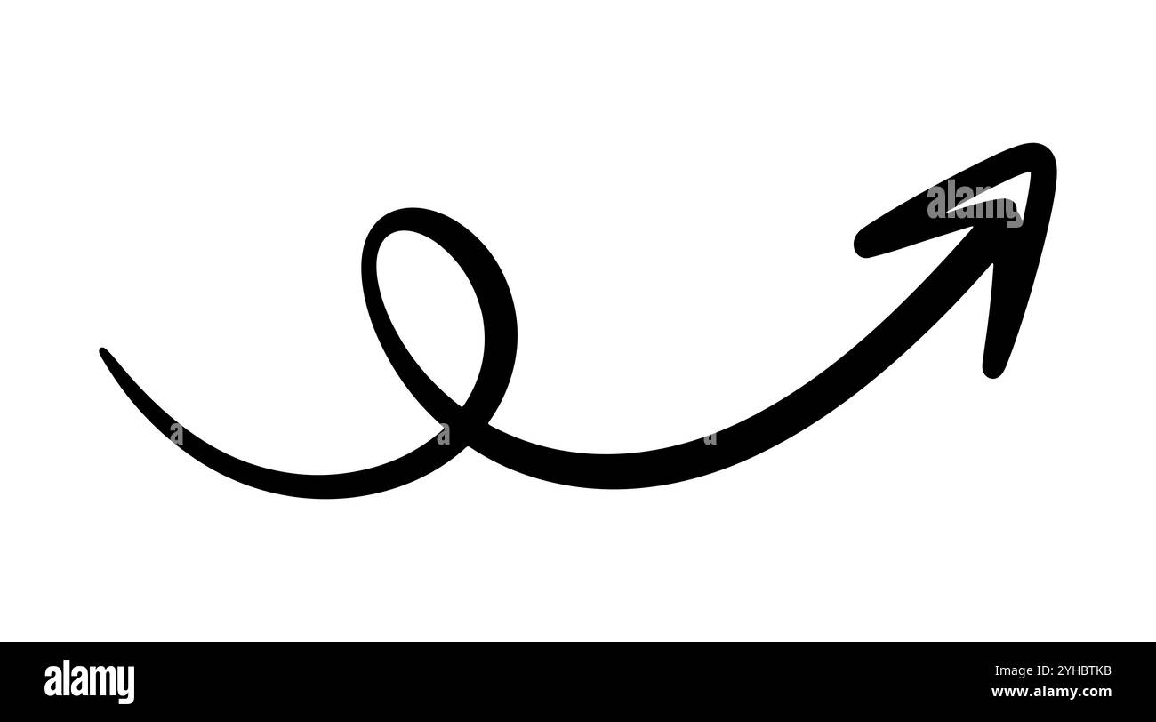 Scribble Arrow Sign Hand Drawn Vector Element Icon Stock Vector Image ...