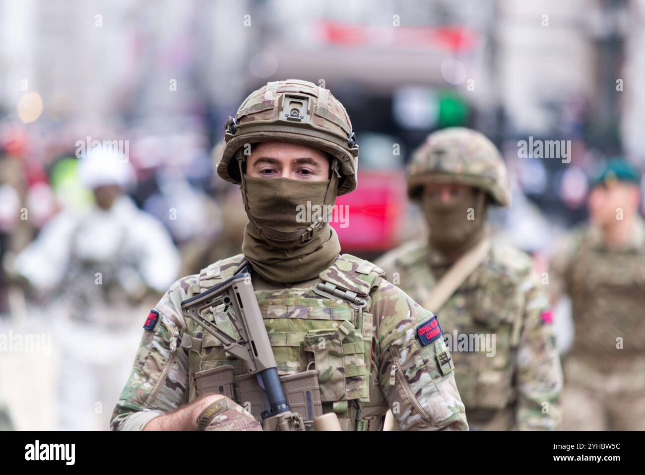 Royal Marines Commando soldier at the Lord Mayor's Show parade 2024 in ...