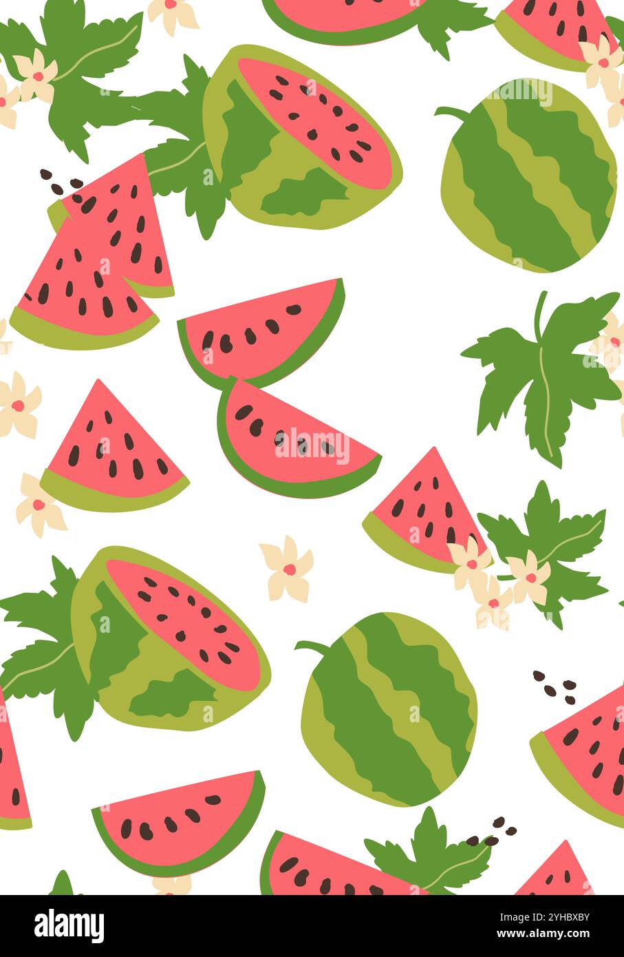 Abstract vertical fruit poster, vector flat illustration. Summer or ...