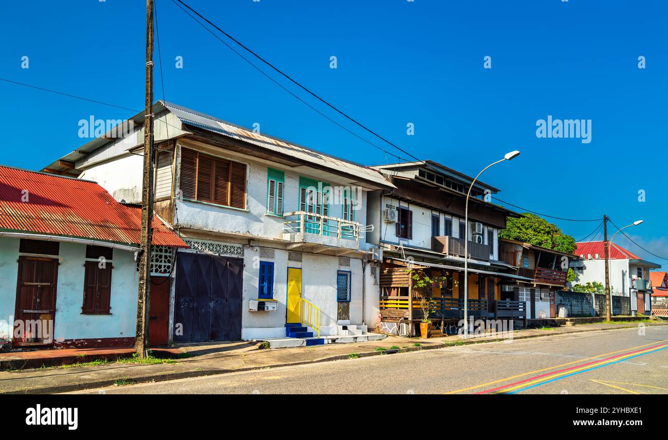 Traditional architecture of Cayenne, the capital of French Guiana in ...