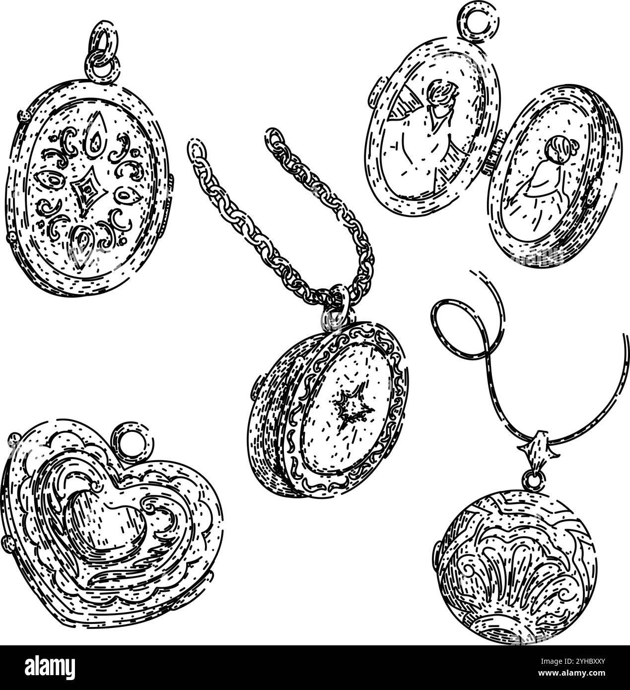 Victorian locket hand Cut Out Stock Images & Pictures - Alamy