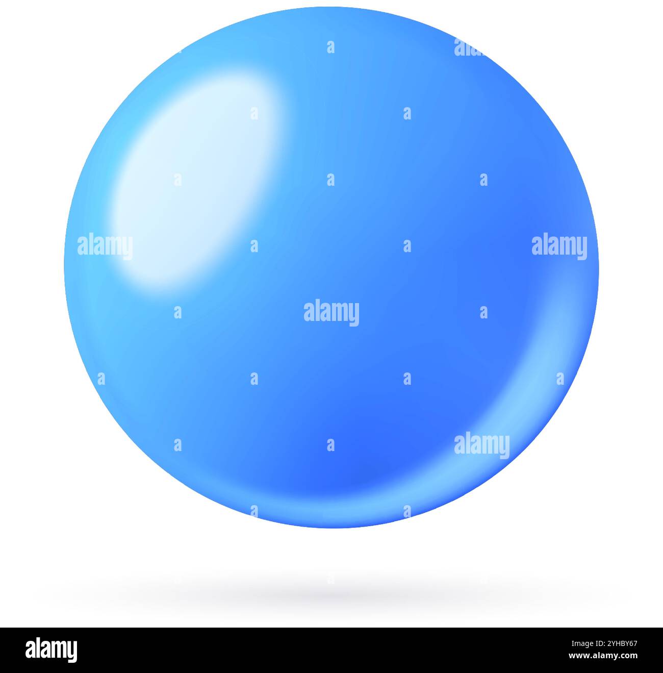 Blue 3d sphere abstract ball shape vector illustration isolated on ...