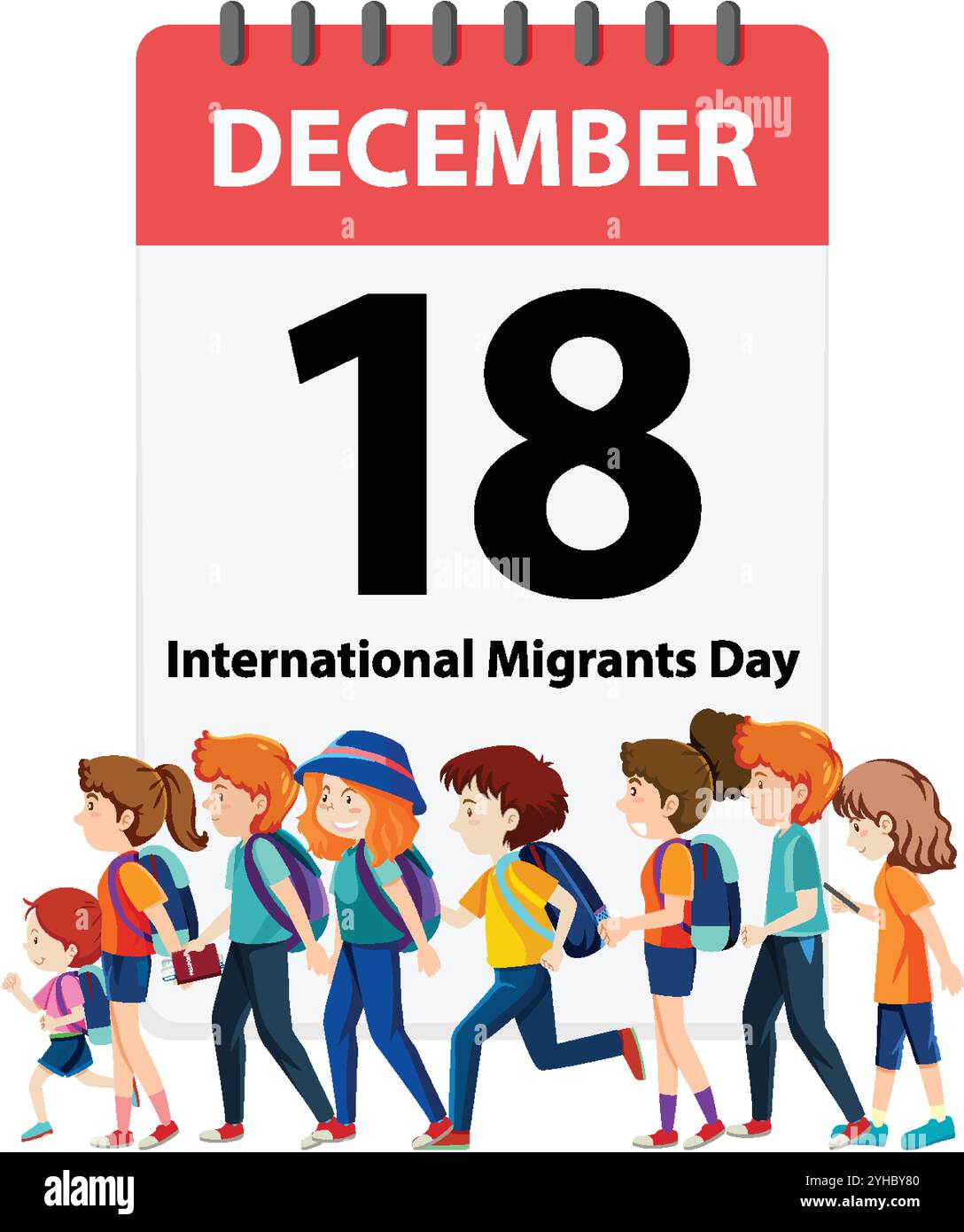 Illustration of diverse people walking in unity Stock Vector Image ...