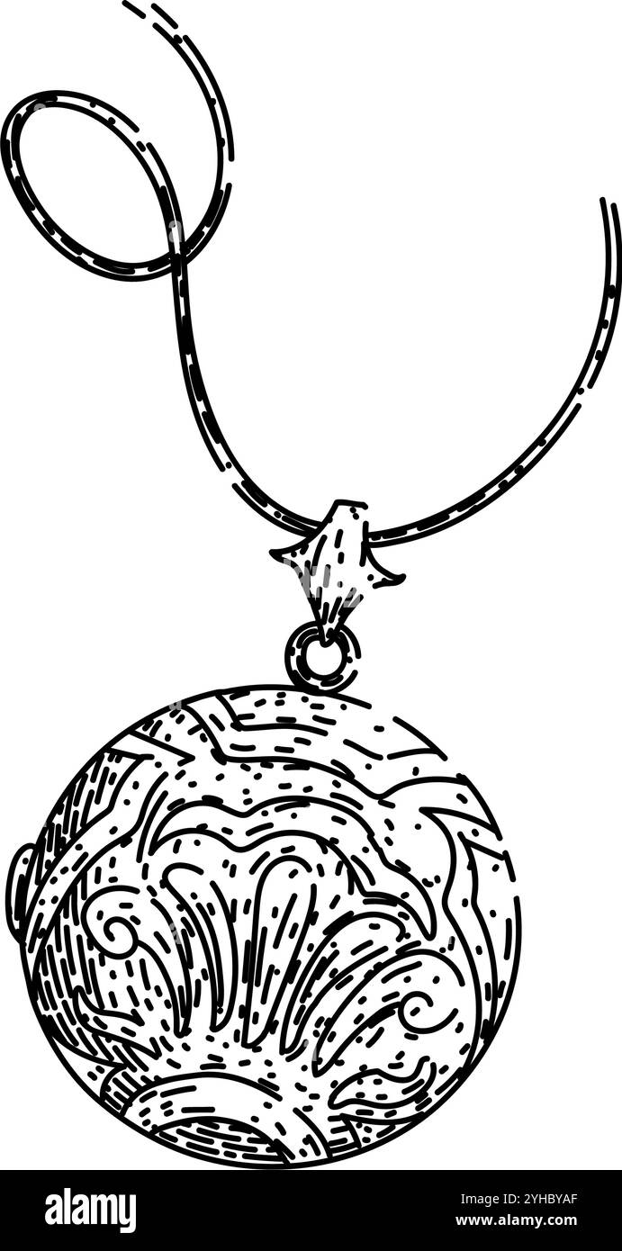 jewelry locket sketch hand drawn vector Stock Vector Image & Art - Alamy