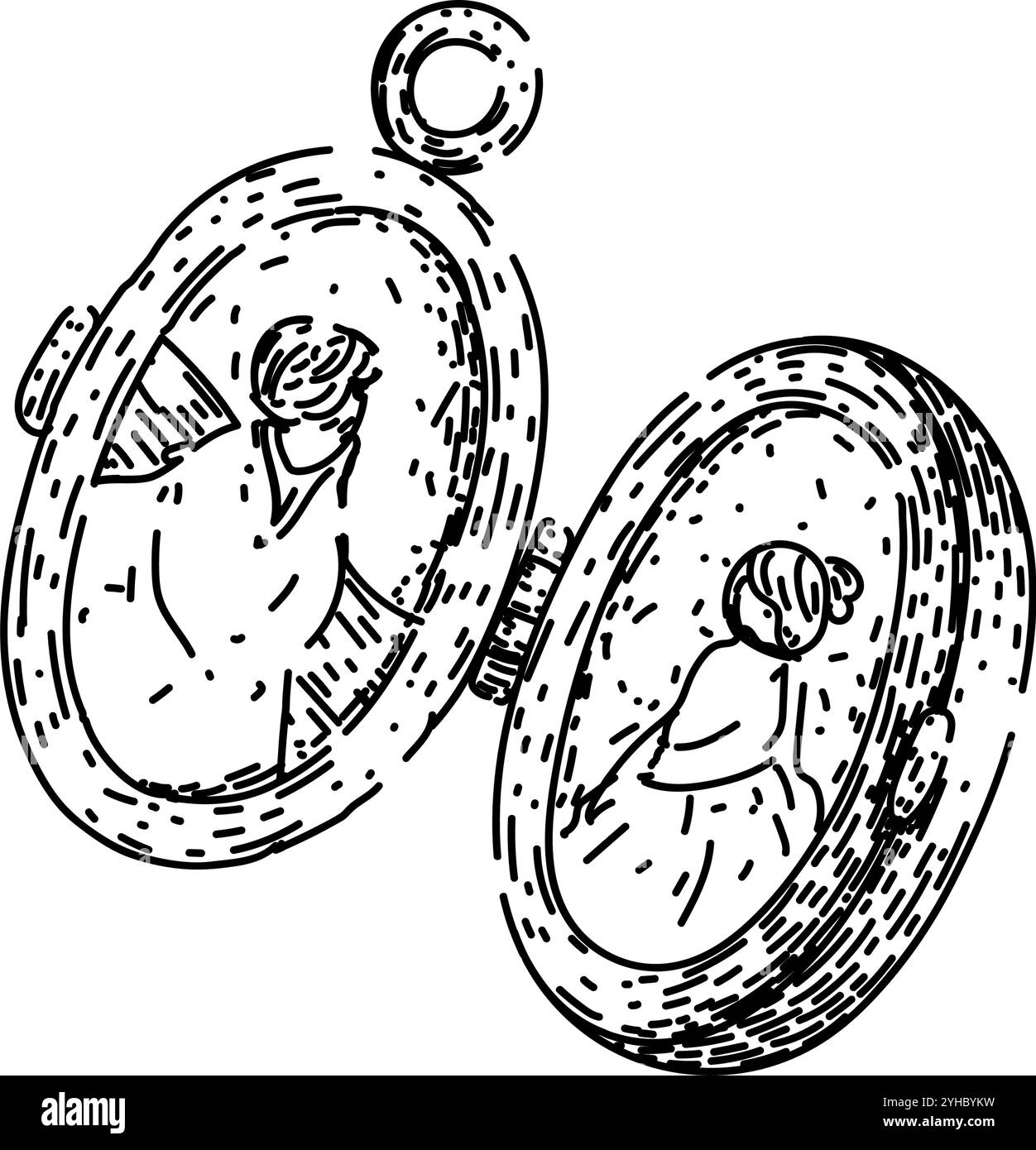 Handcrafted silver necklace Stock Vector Images - Alamy