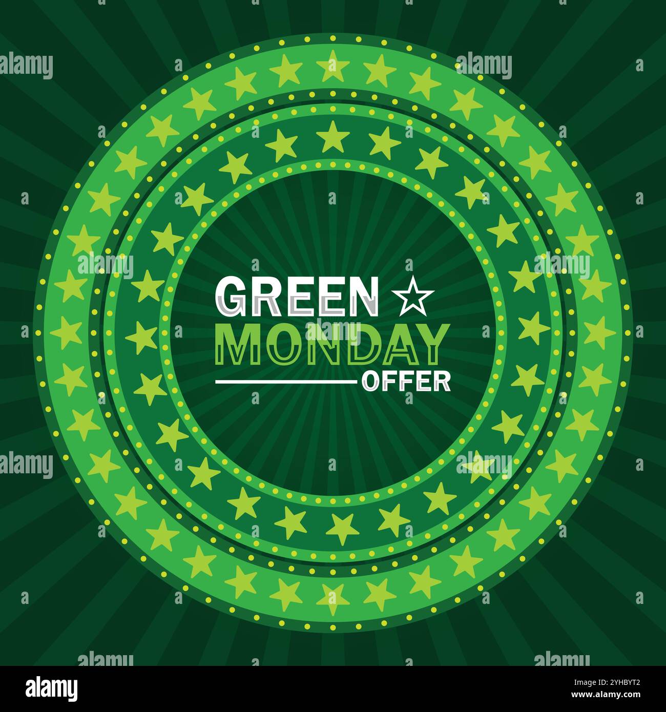 Green Monday Offer. Sale concept. Template for background, banner, card ...