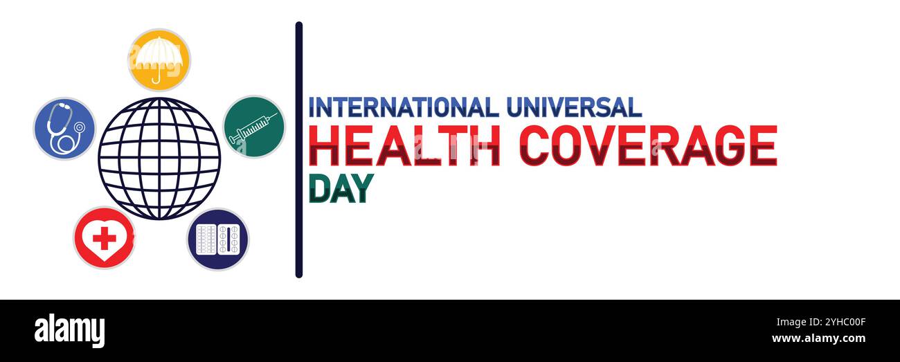 International Universal Health Coverage Day. Suitable for greeting card ...