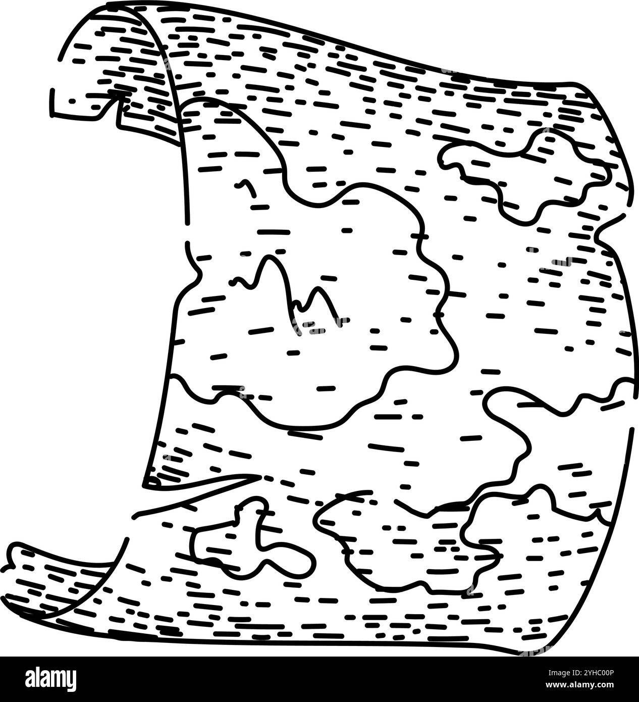 exploration old map sketch hand drawn vector Stock Vector Image & Art ...