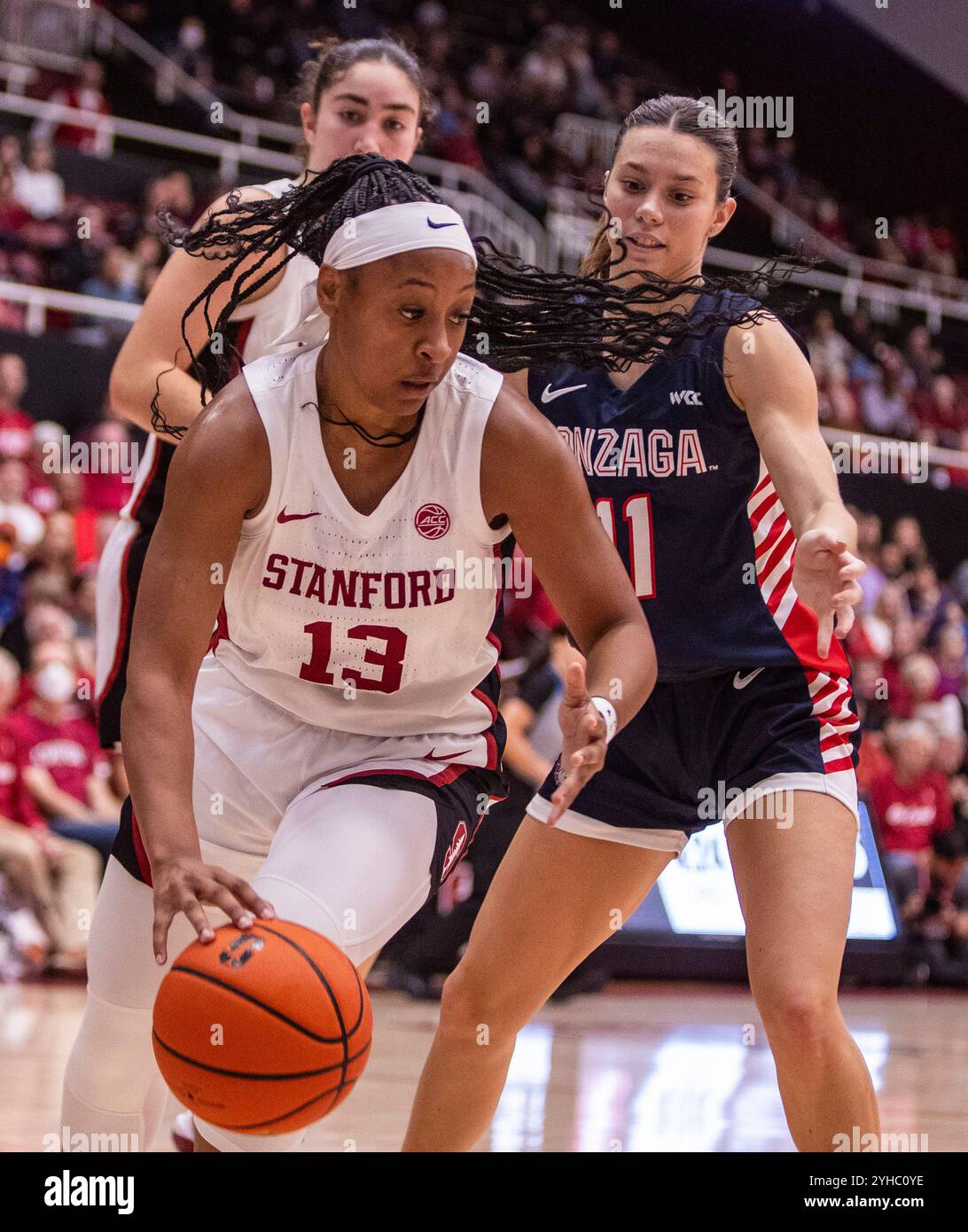 Palo Alto CA, USA. 10th Nov, 2024. A. Stanford guard Chloe Clardy (13 ...