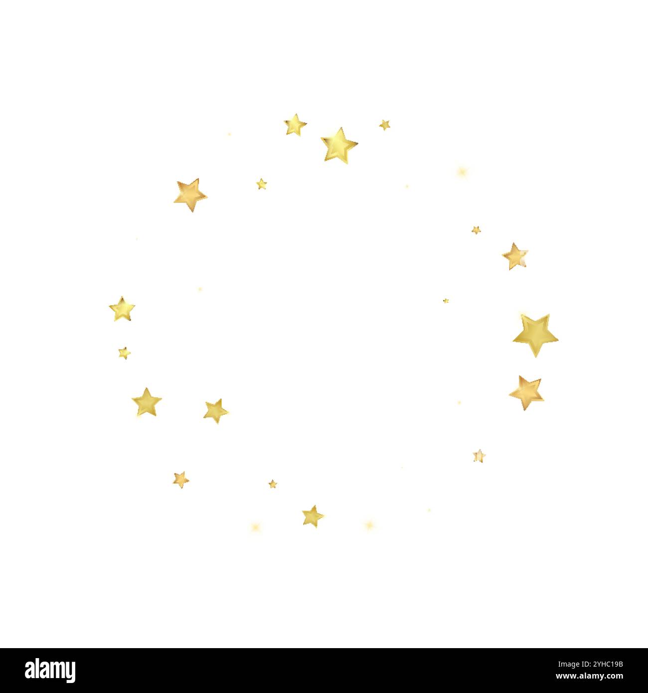 Magic stars vector overlay. Gold stars scattered around randomly ...
