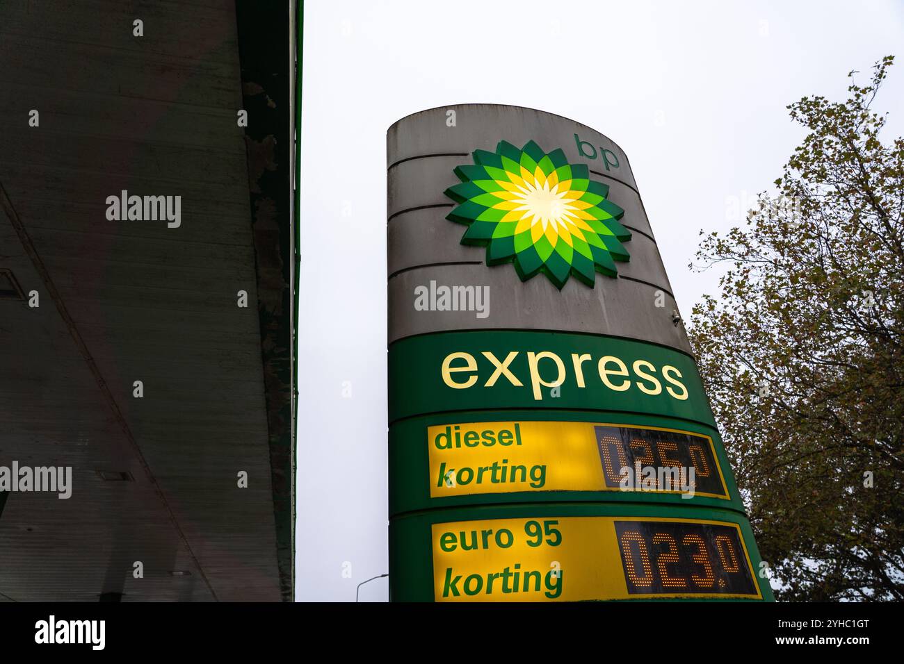 Voorschoten, Netherlands. BP Express gas station at Voorschoterweg in ...