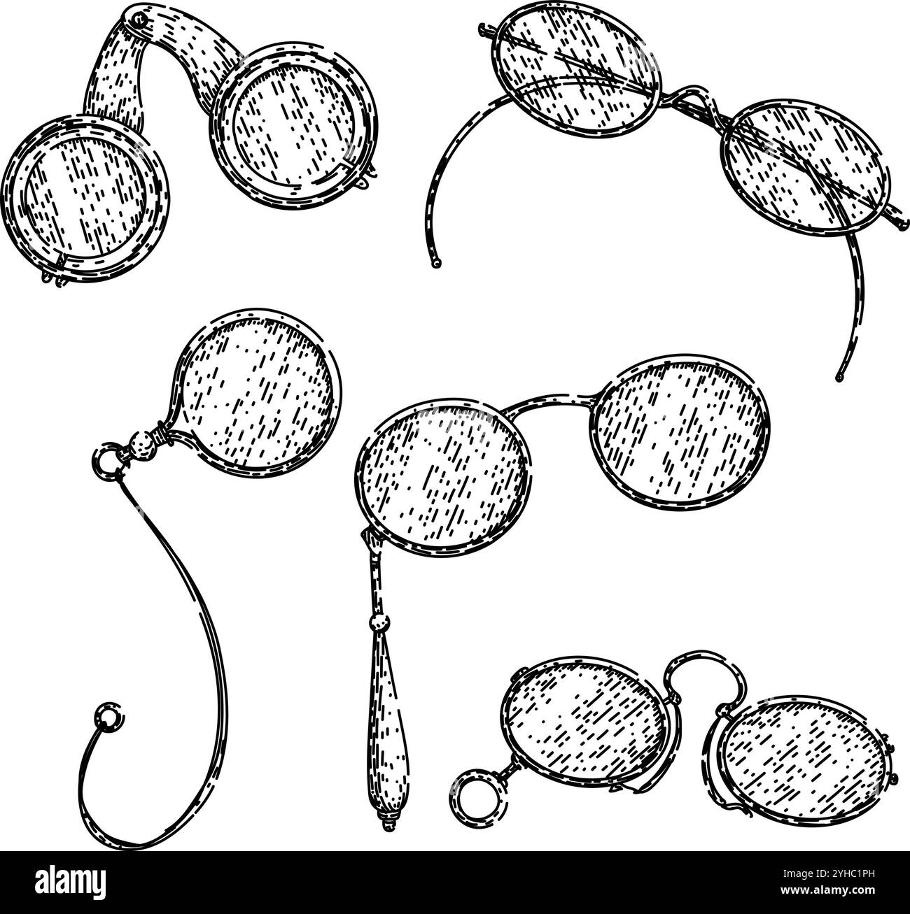 spectacles set sketch hand drawn vector Stock Vector Image & Art - Alamy