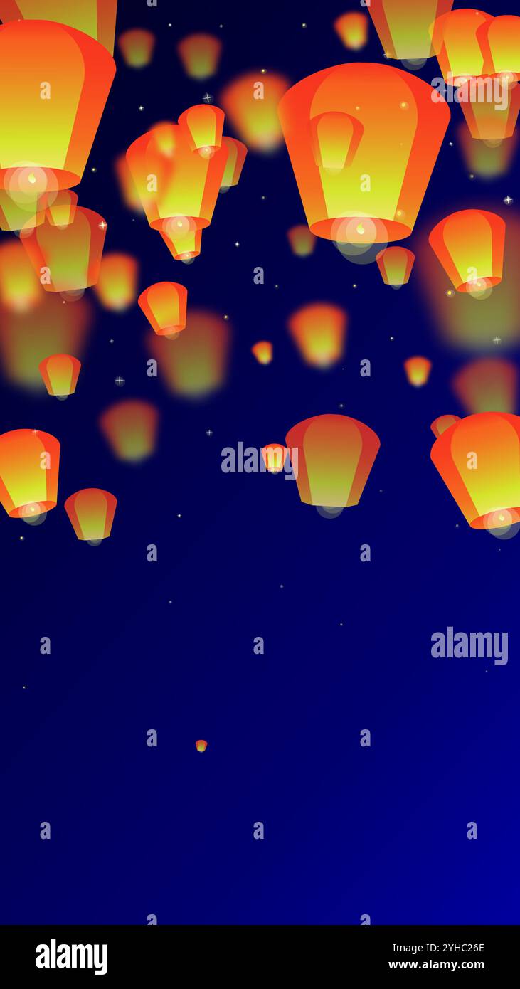 Lanna paper lantern in Stock Vector Images - Alamy