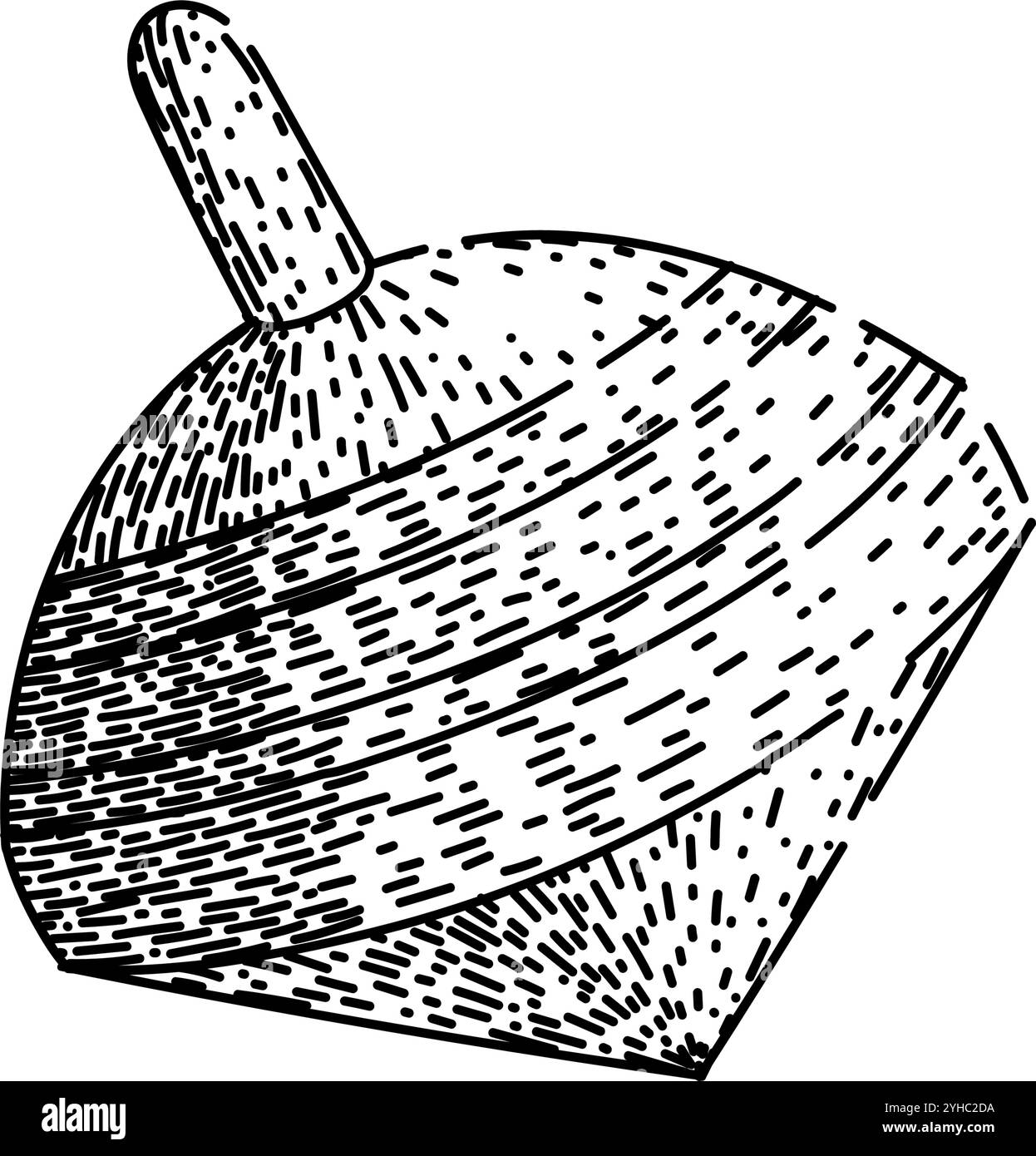 gyroscope spinning top sketch hand drawn vector Stock Vector Image ...