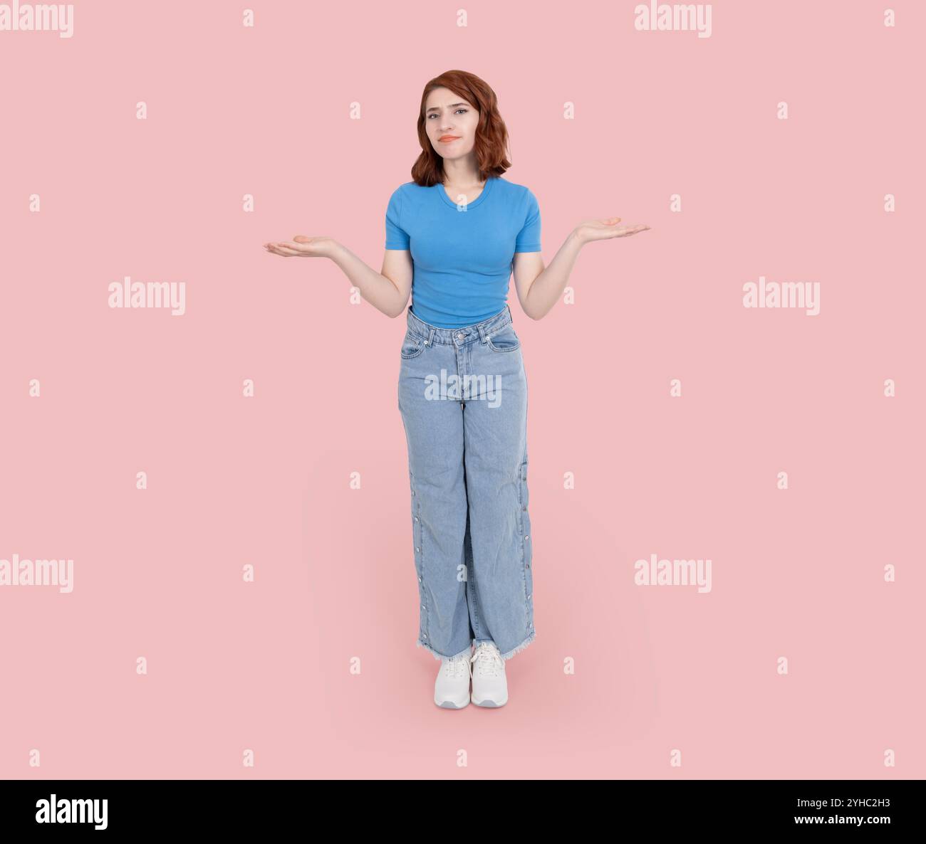 I don't know. Full body young caucasian red bob hair 20s woman ...