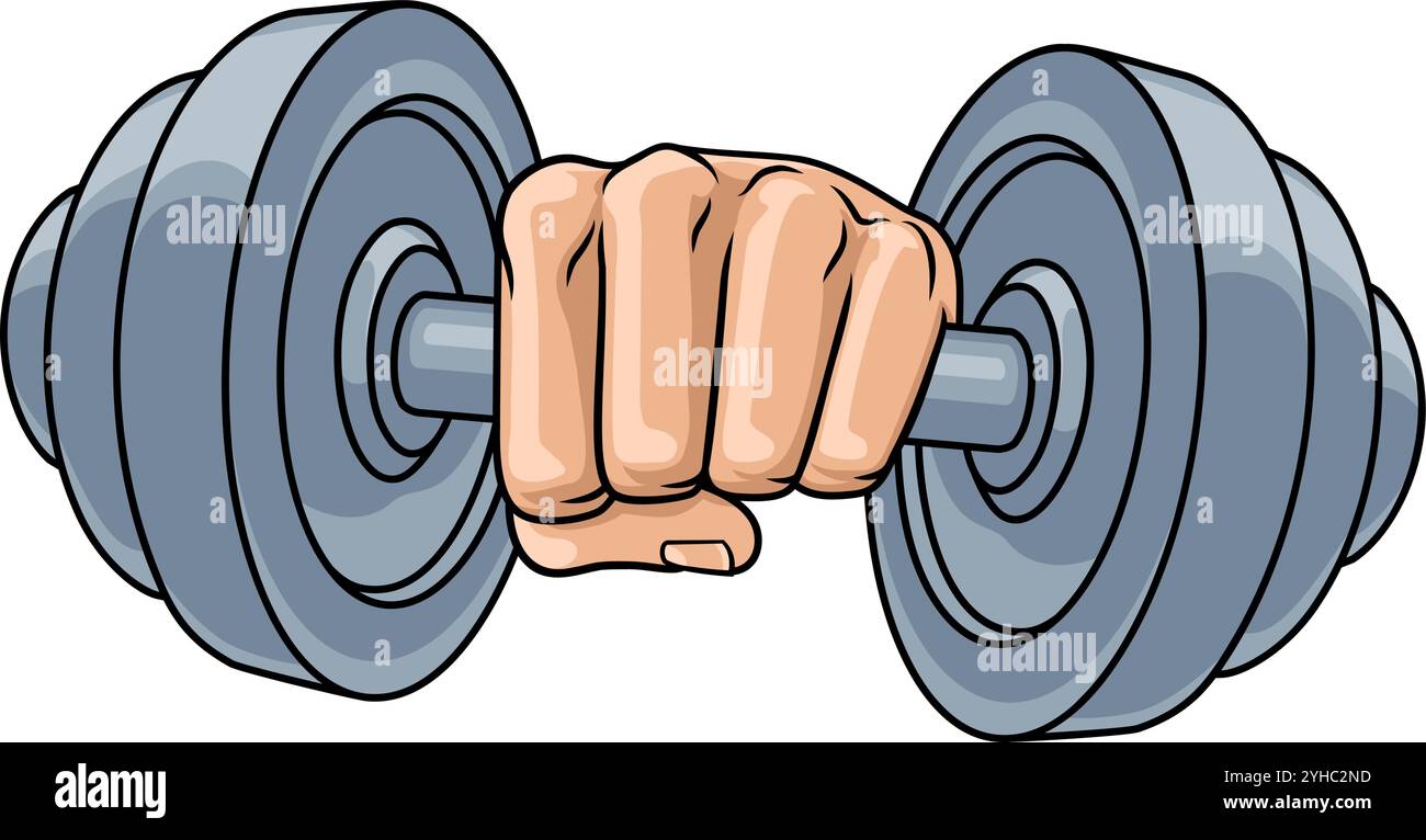 Illustration hand holding lifting dumbbell Cut Out Stock Images ...