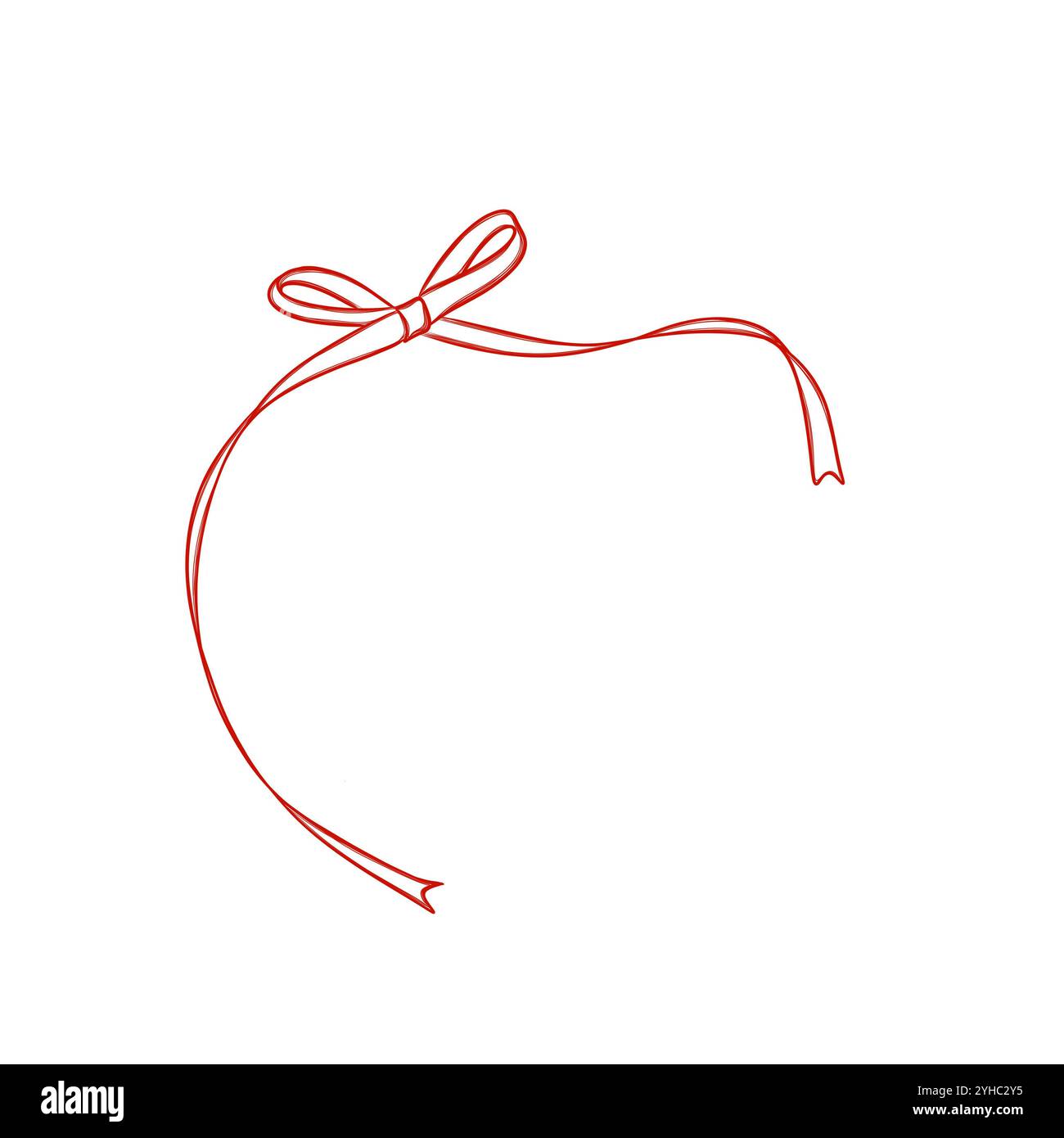 Freehand red bow ribbon template Stock Photo - Alamy
